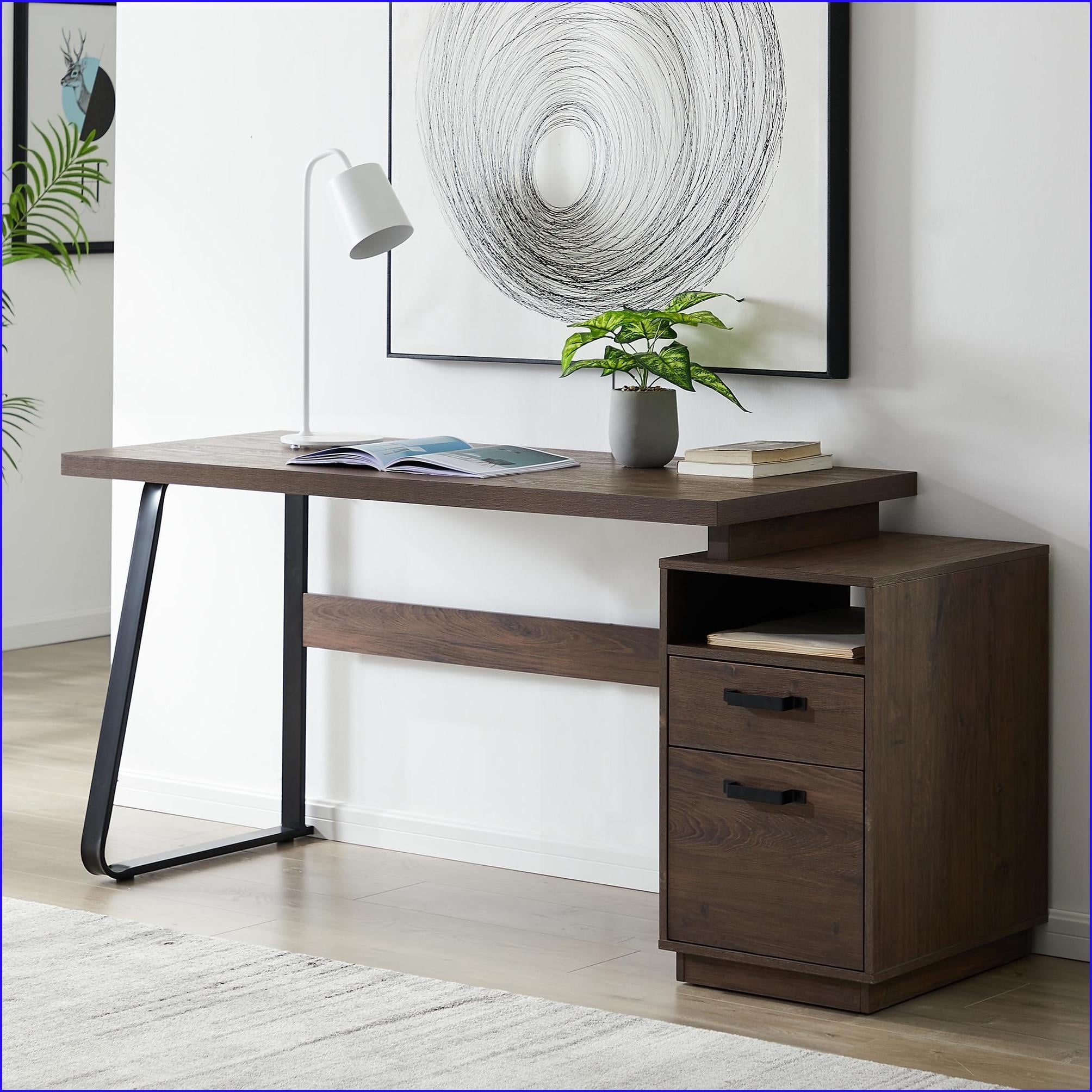Desks for Home Office, 65 Inch Modern Writing Table with Drawers ...