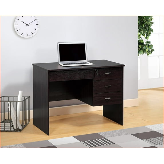 Desks for Home Office Student Work Desk with 3 Locking Drawers, Modesty ...