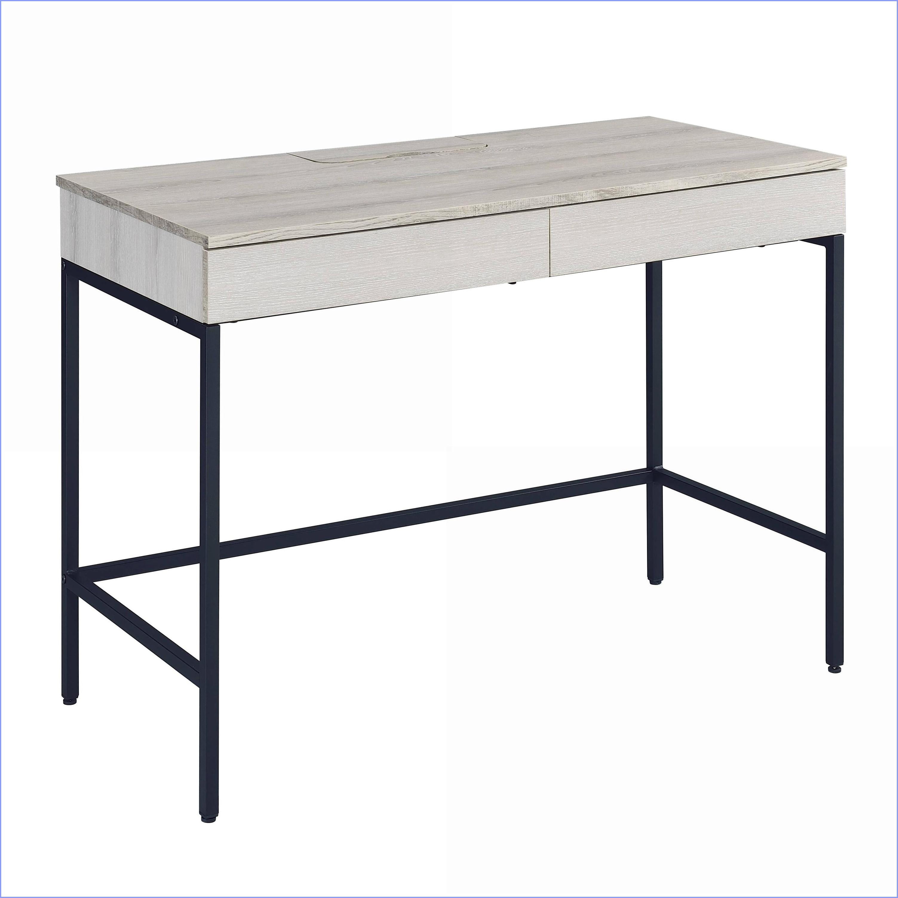Desks with 2 Drawers, Rustic-Modern Natural & Black Writing Desk | Wood ...