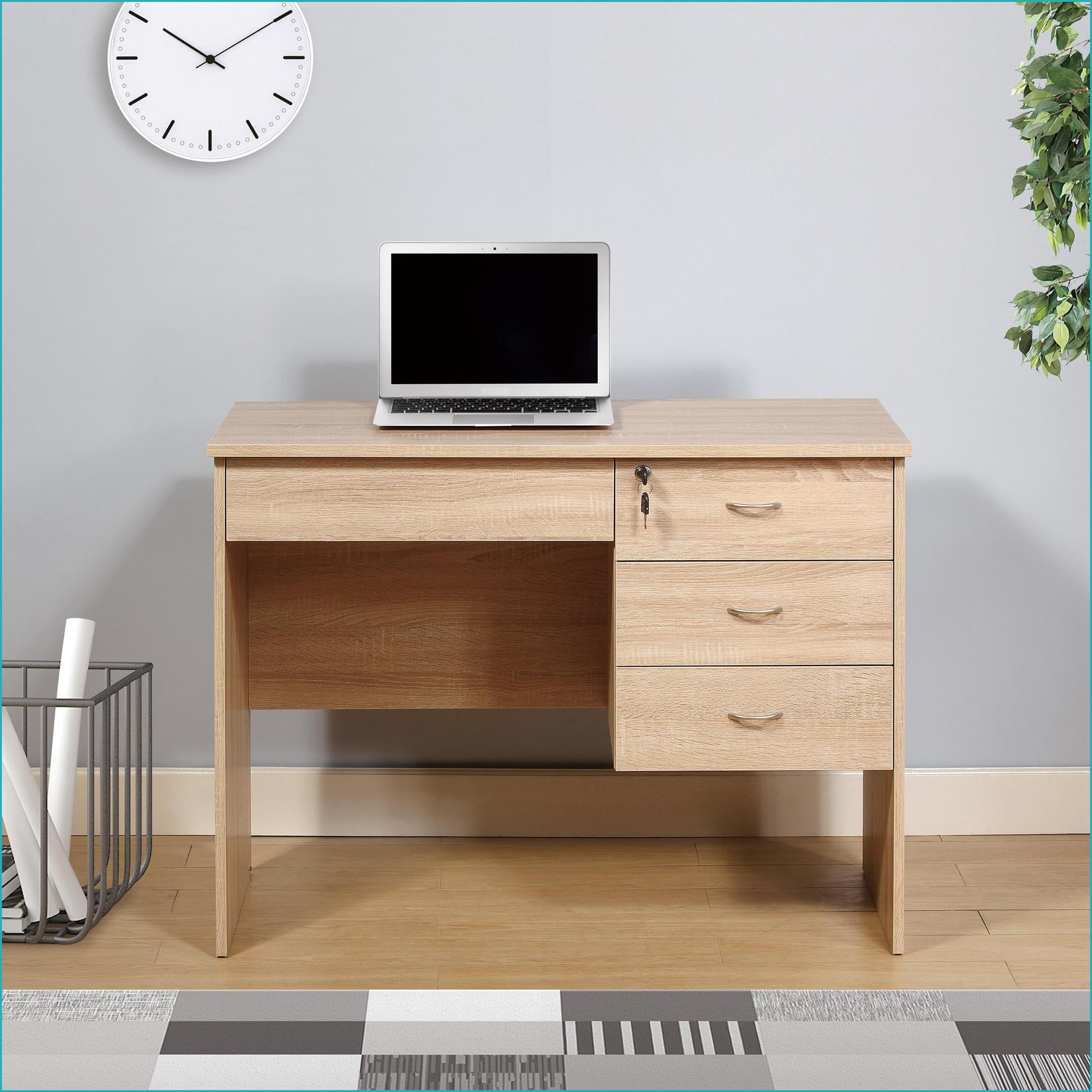 Desks with 3 Locking Drawers & Catch-All Storage, Compact Student Work ...