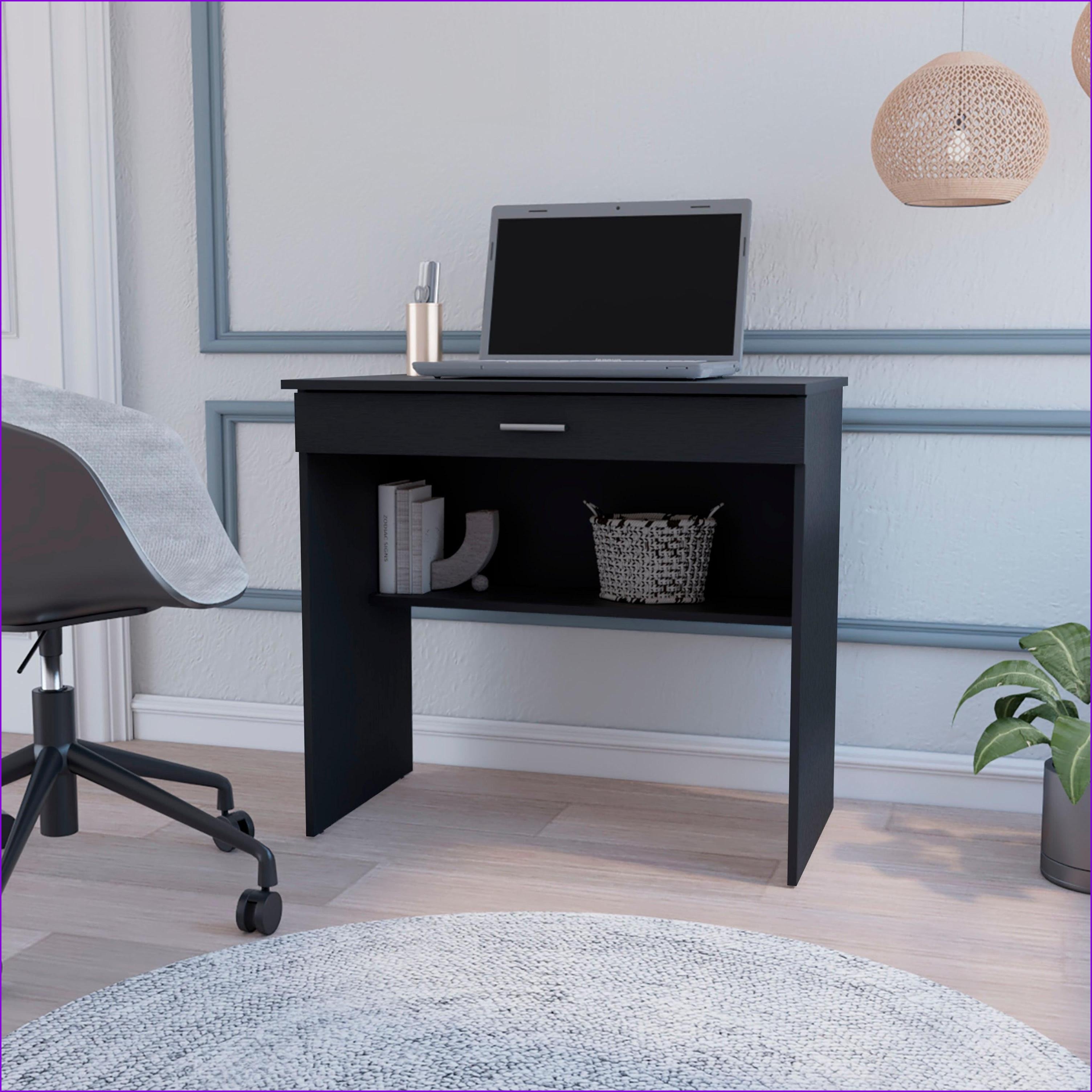 Desks with Storage Drawer and Shelf, Compact 29