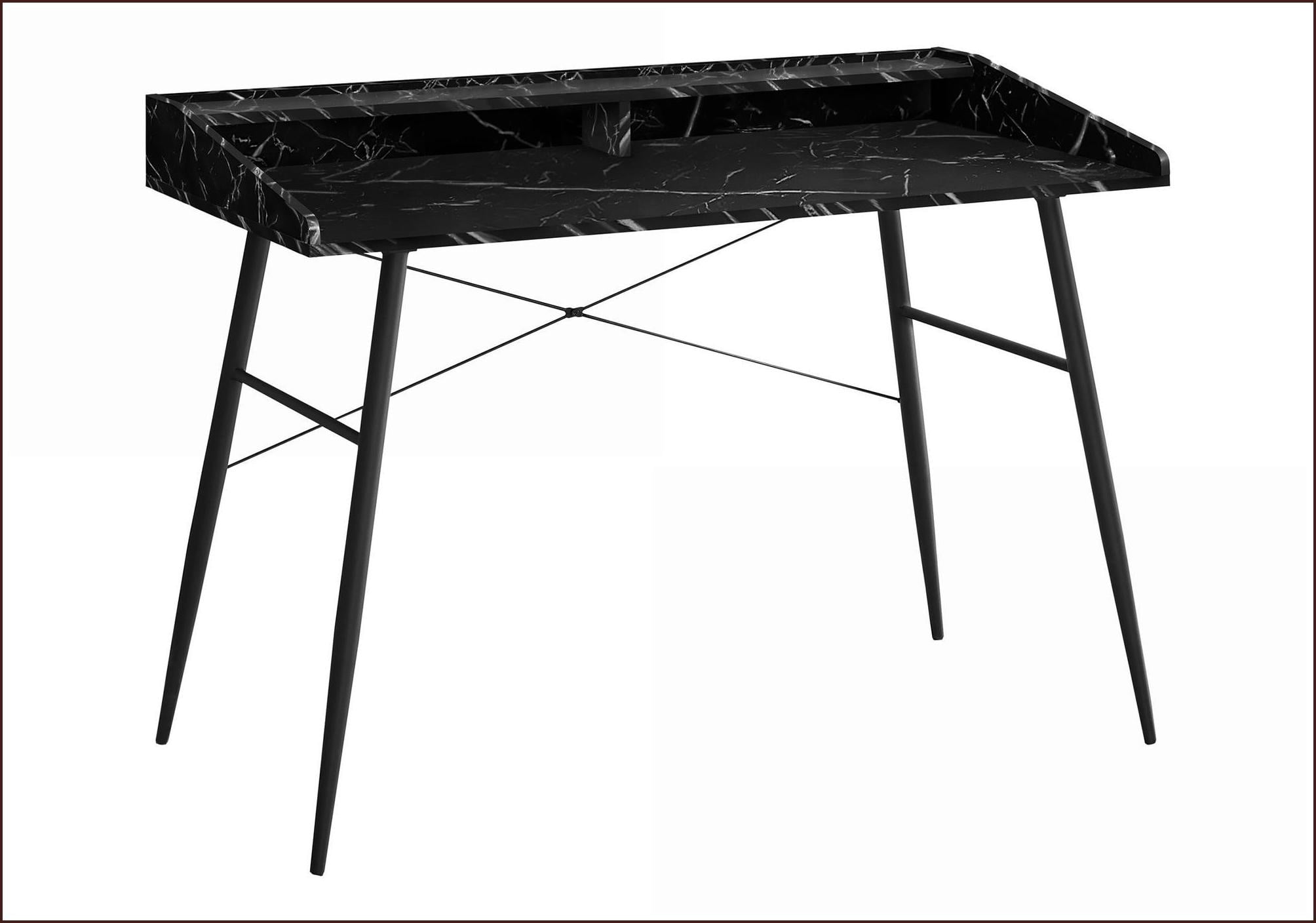 Desks with Storage Hutch & Cubbies | 48”L Modern Computer Desk | Marble ...