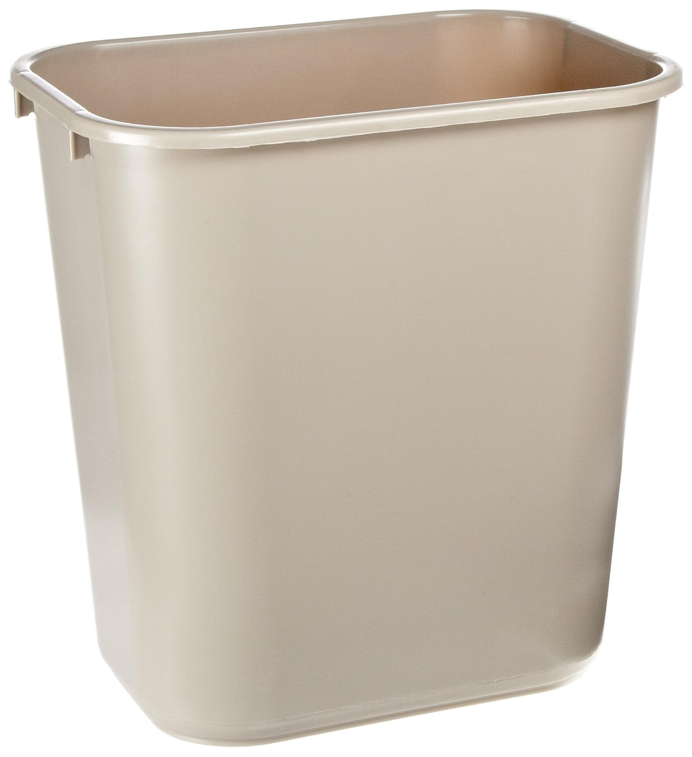 Deskside Wastebasket/Trash Can, 3.25-Gallon/13-Quart, Gray, Plastic ...