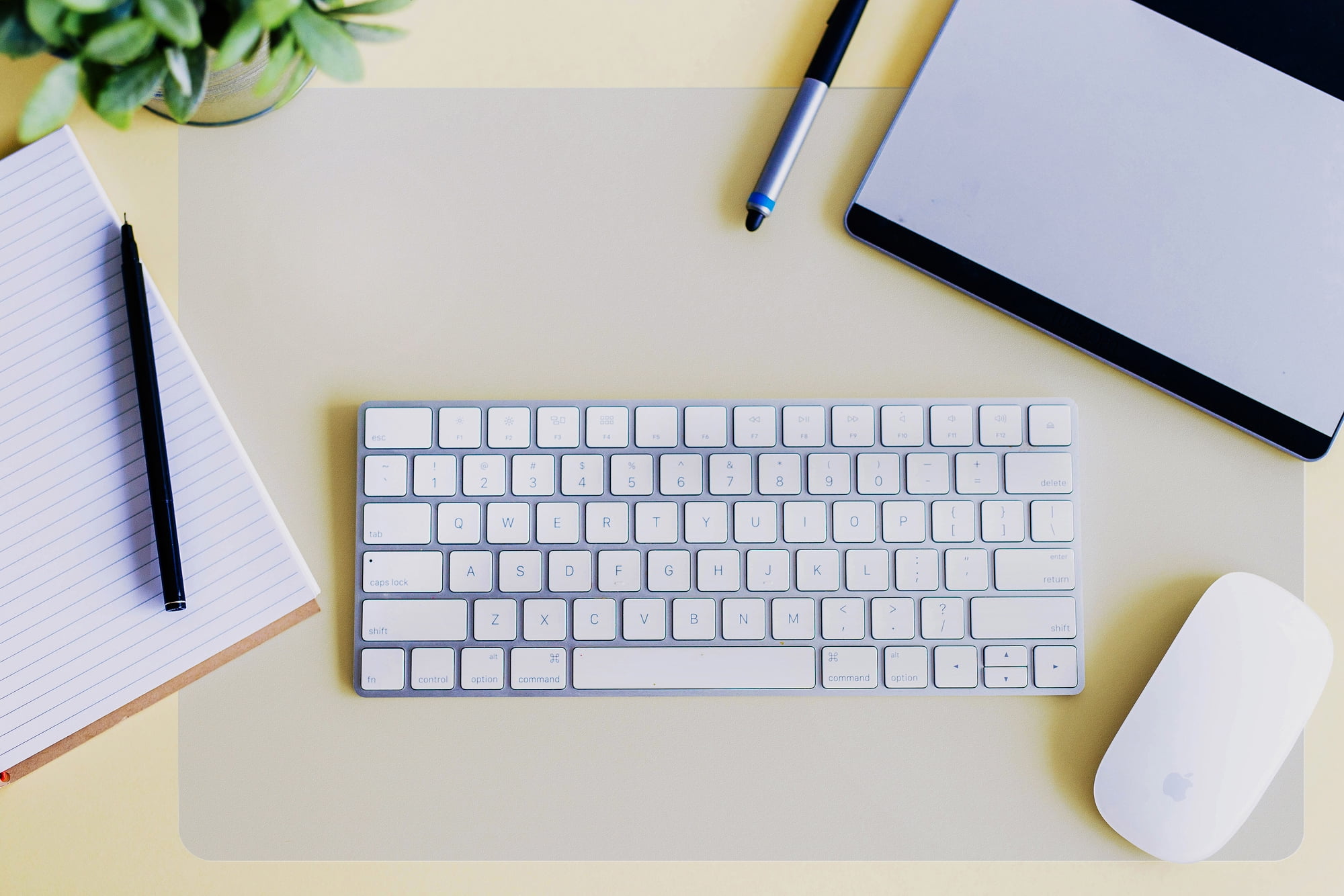 Desktex® Polycarbonate Rectangular Desk Pad with Anti-Slip Backing - 35 ...