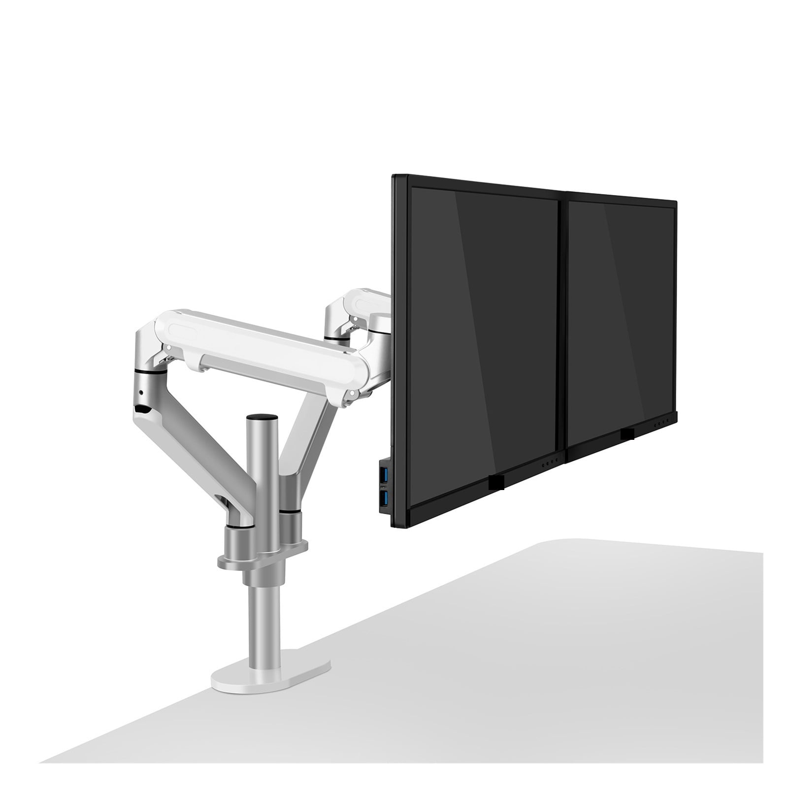Desktop 17-32 Inch Dual Monitor Mount Arm Full Motion Aluminum Monitor ...