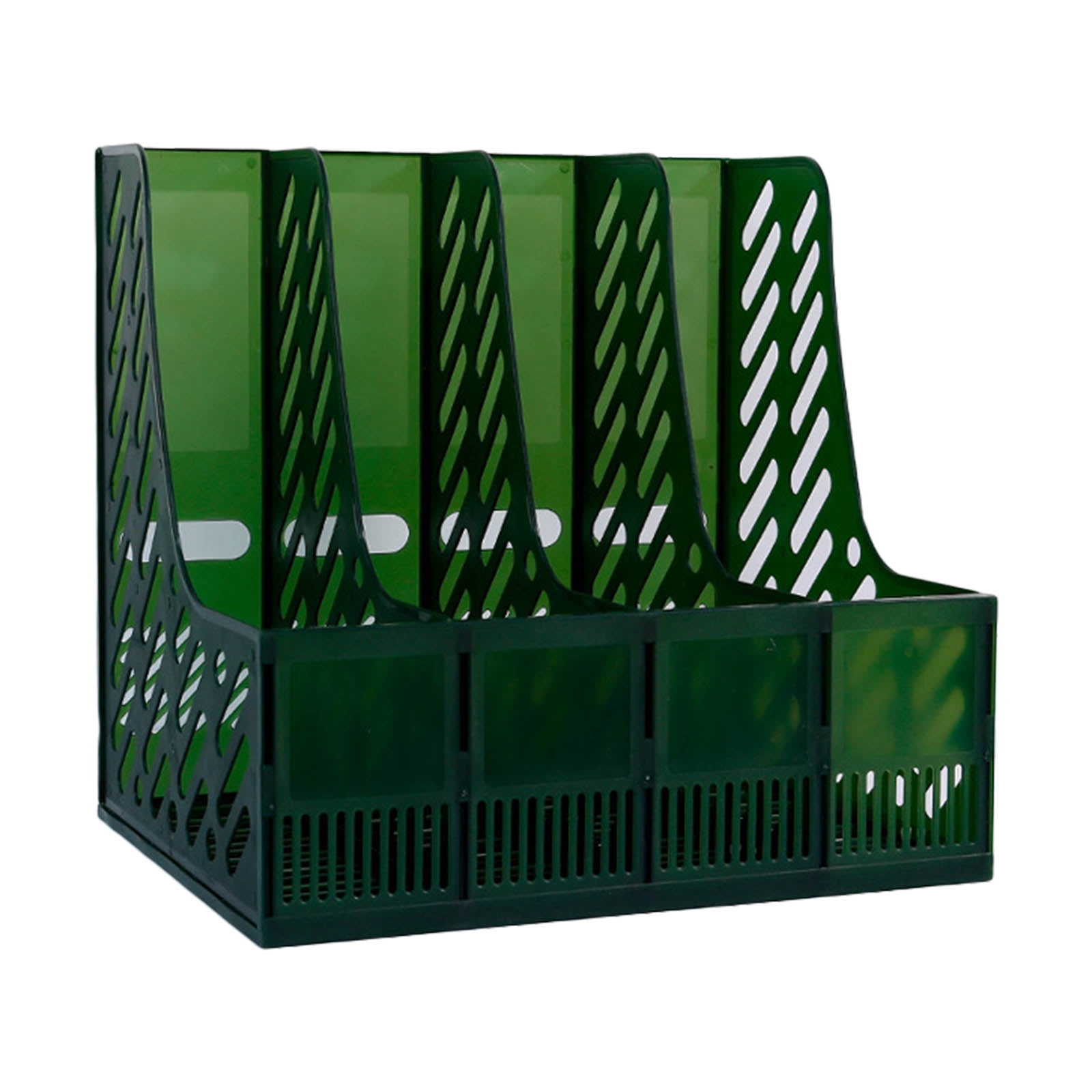 Desktop 4-grid File Folder Vertical File Magazine Organizer with Pen ...