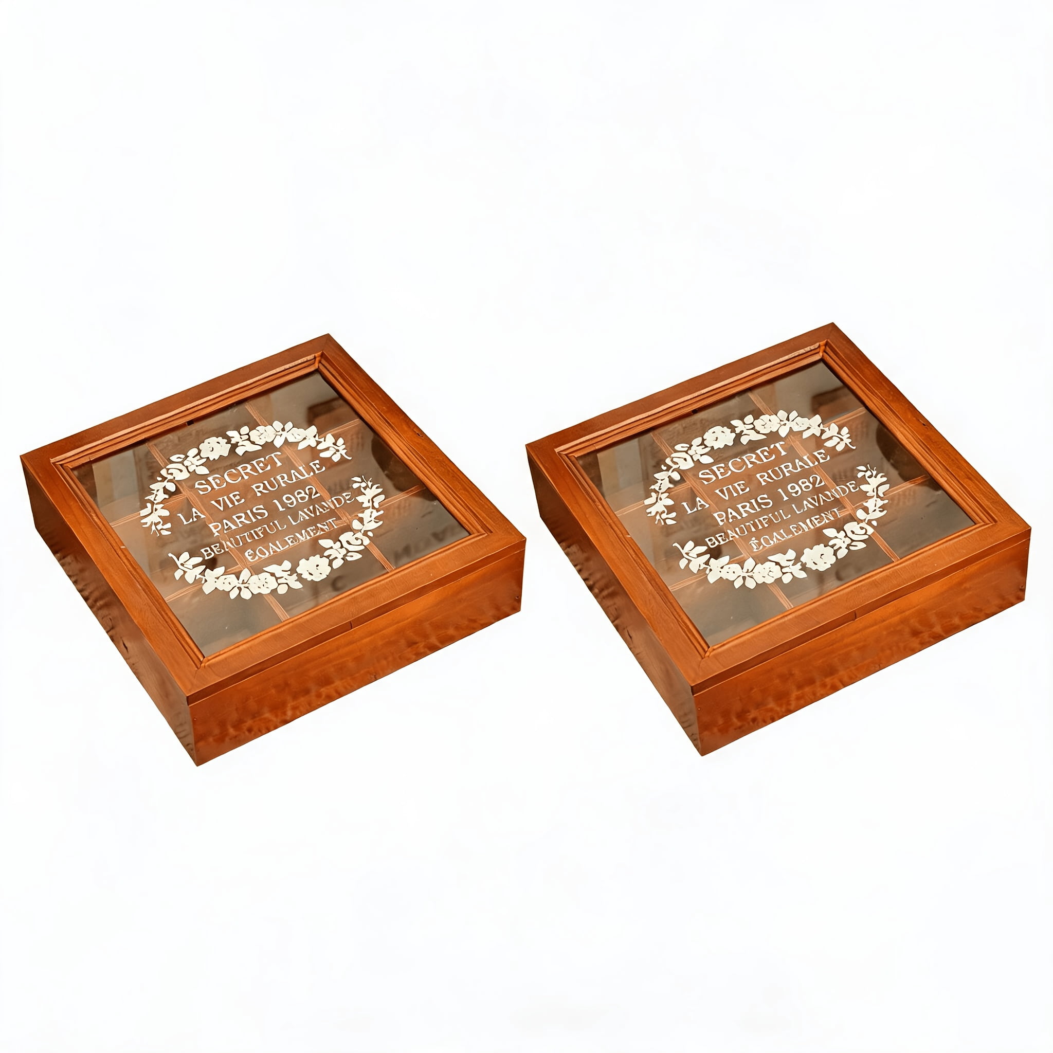 Desktop Acrylic White Printed Storage Box, Made of New Zealand Pine ...