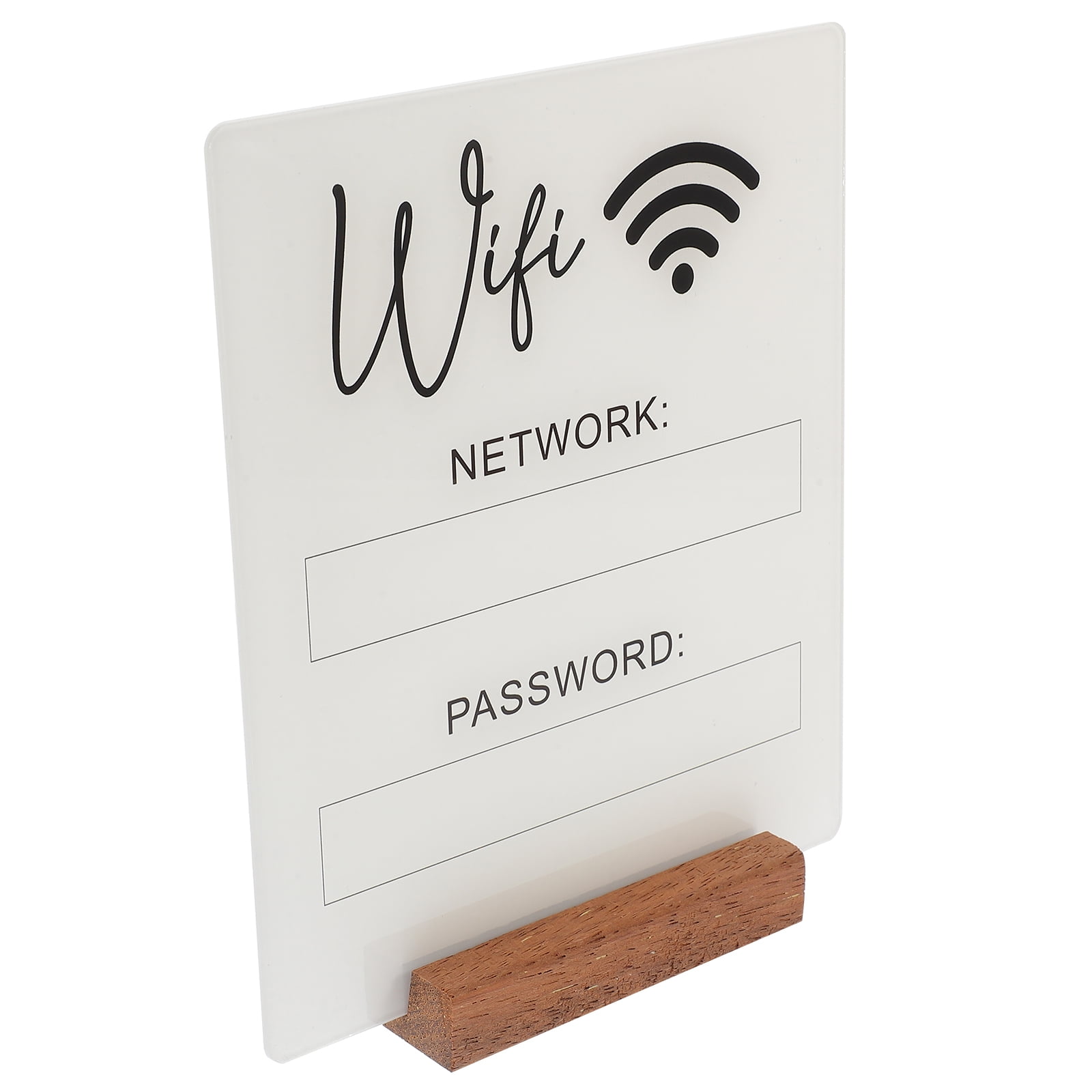 Desktop Acrylic Wifi Sign Wifi Password Acrylic Reminder Desk Sign ...