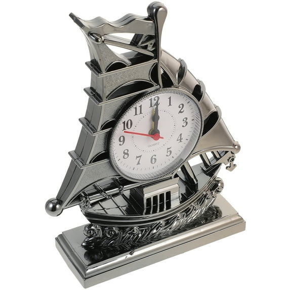 Desktop Alarm Clock Nautical Sailboat Figurine Sailboat Shaped Time ...