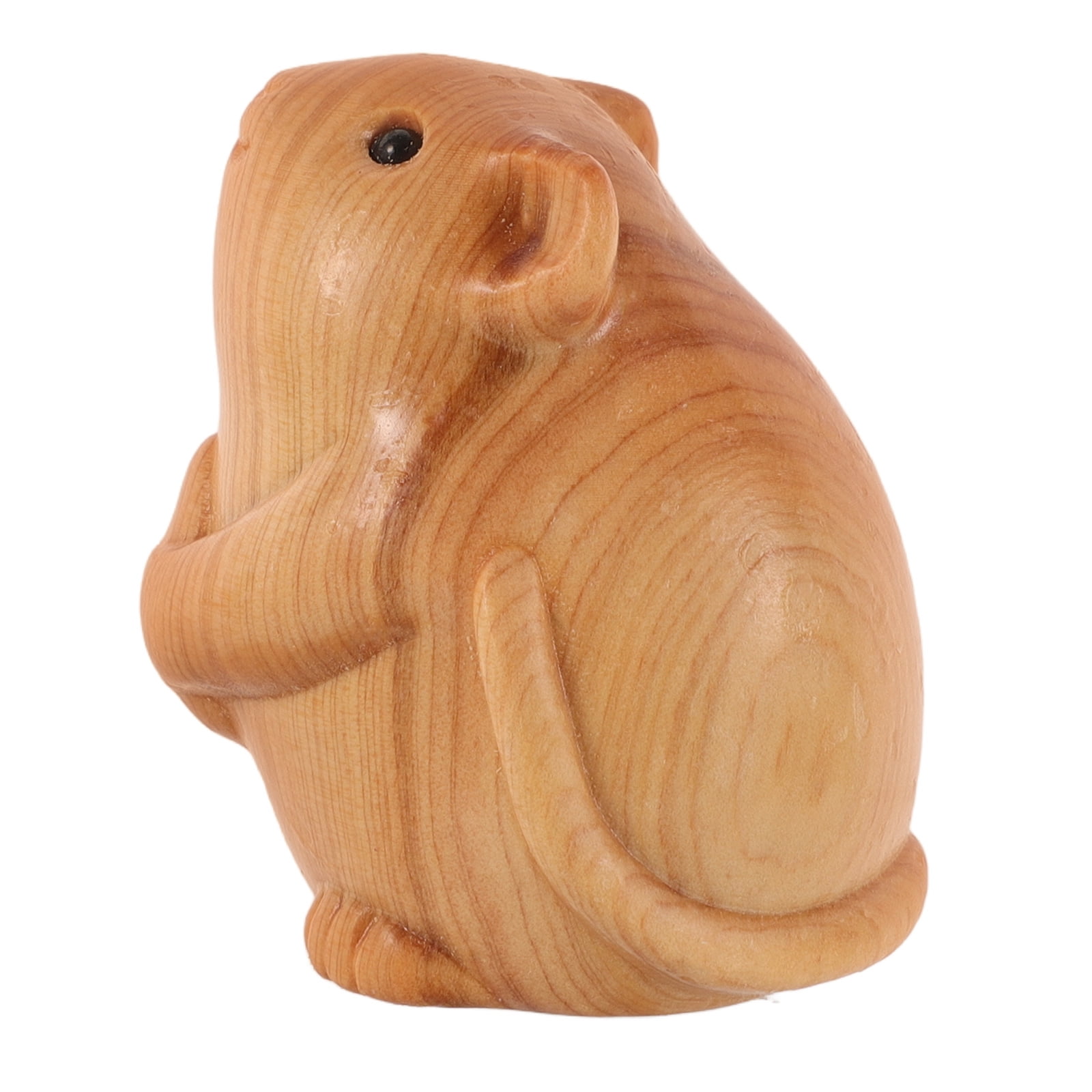Desktop Animal Statue Carving Figurines Wooden Hamster Model - Walmart.com