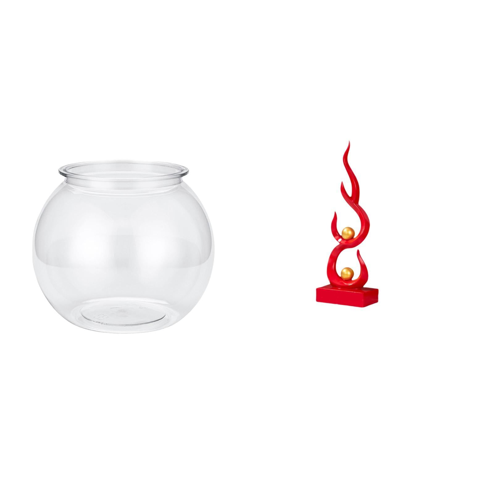 Desktop Aquarium Tank Abstract Fire Sculpture Resin Vase Ornament ...