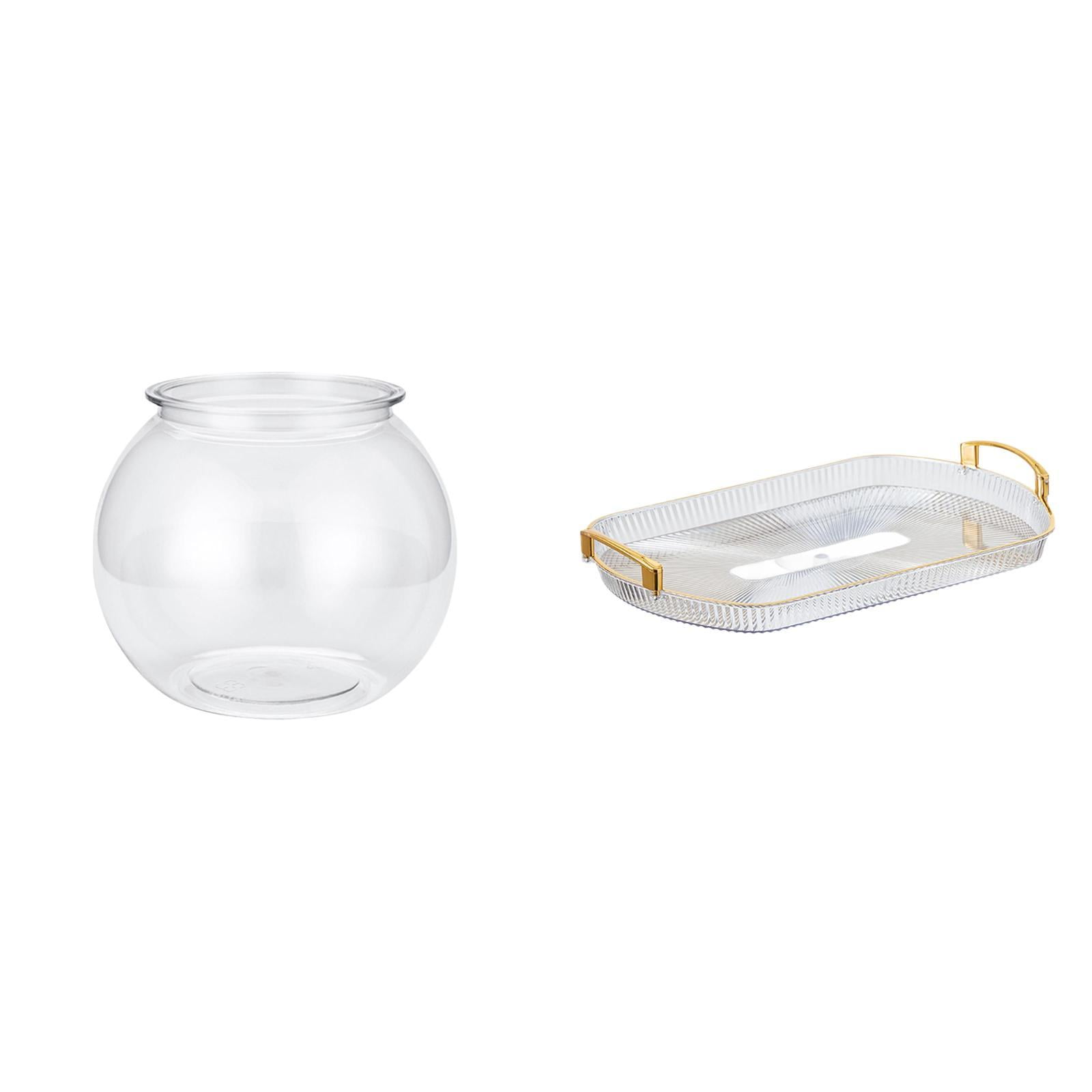 Desktop Aquarium Tank Transparent Fish Bowl Vase PP Material for Office ...