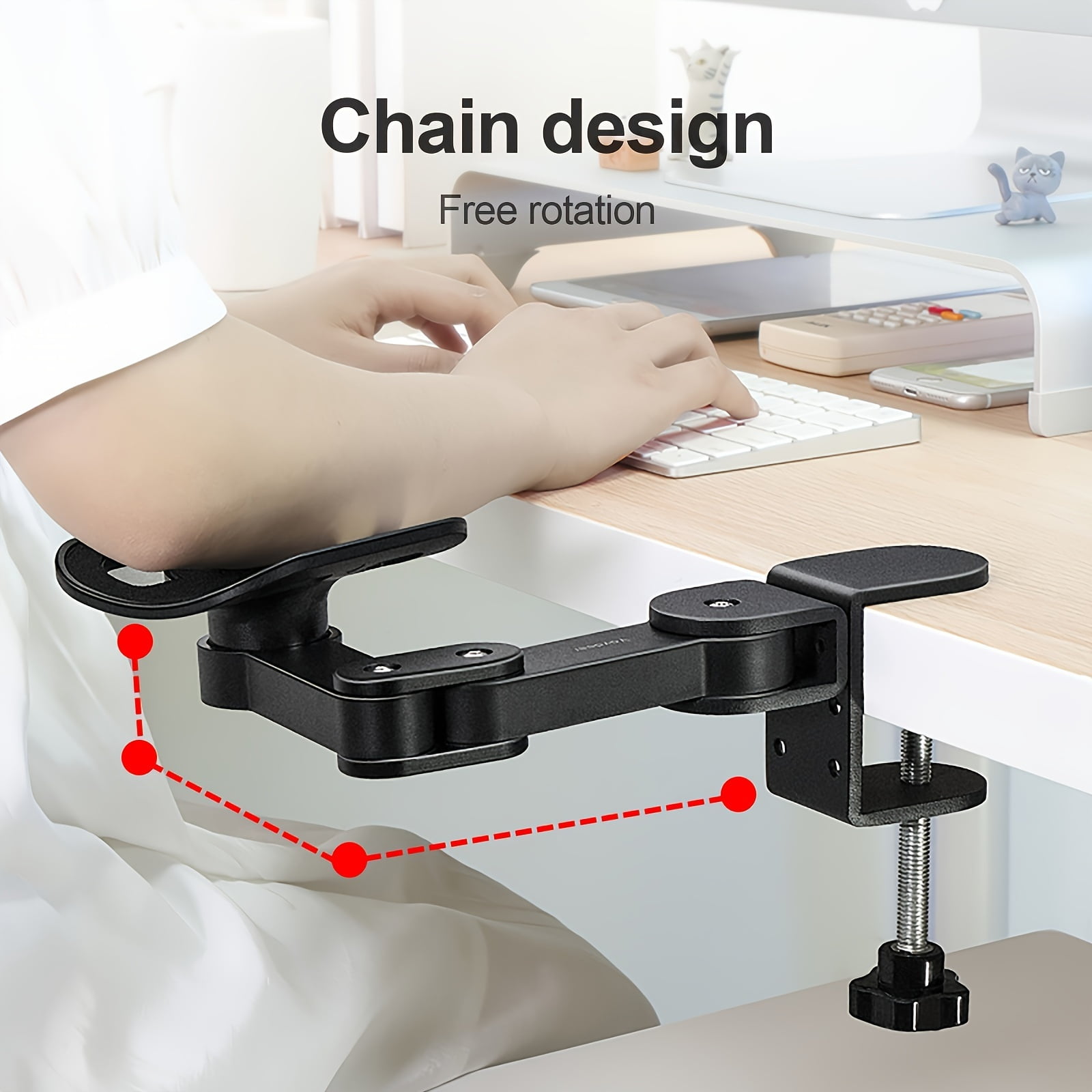 Desktop Armrest Bracket, Computer ArmRest Rack, Desktop Extension ...