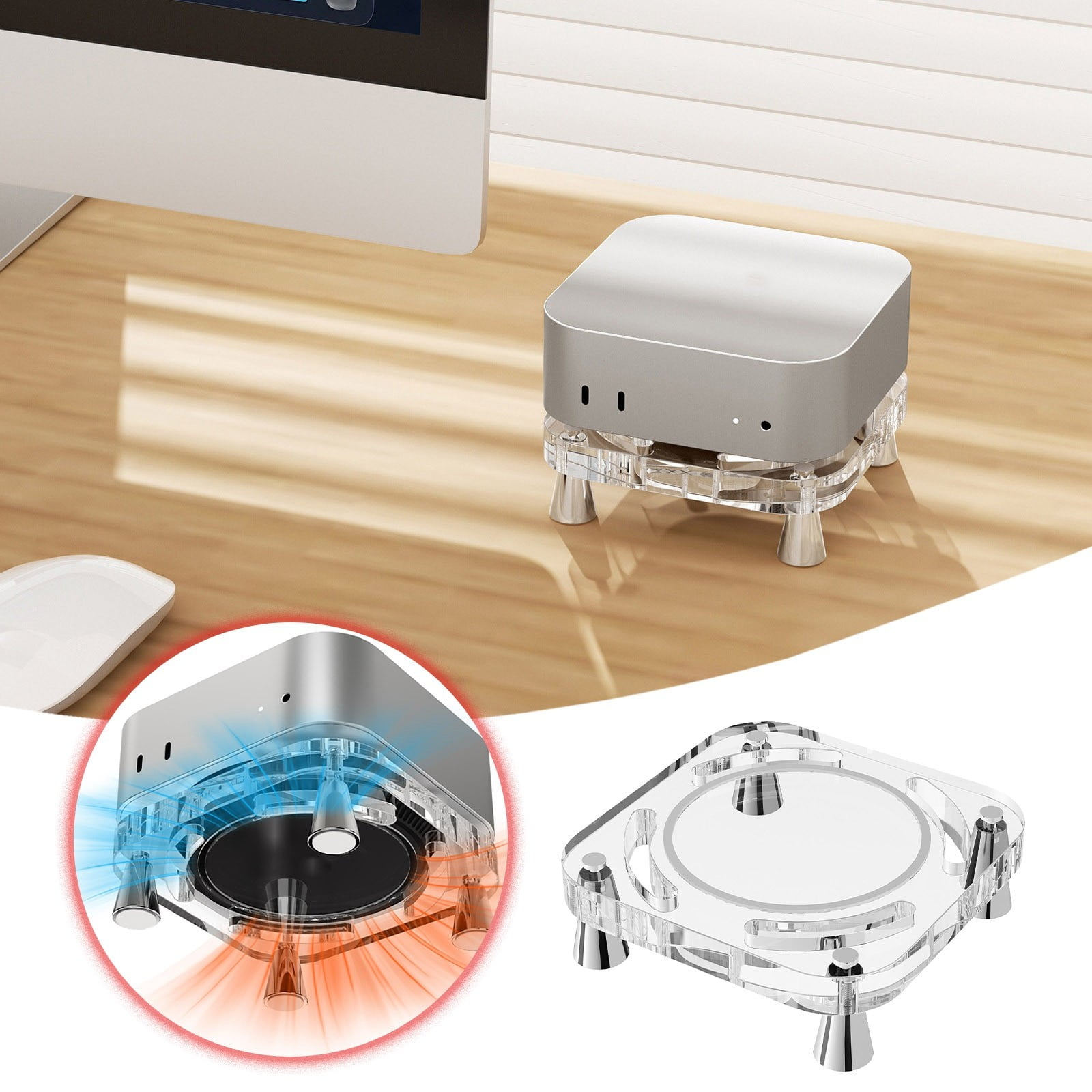 Desktop Base Dedicated Transparent Acrylic Computer Stand Heat ...