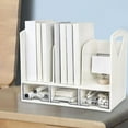 Desktop Book Organizer for Home Office Supplies with 3 Drawer Desk ...