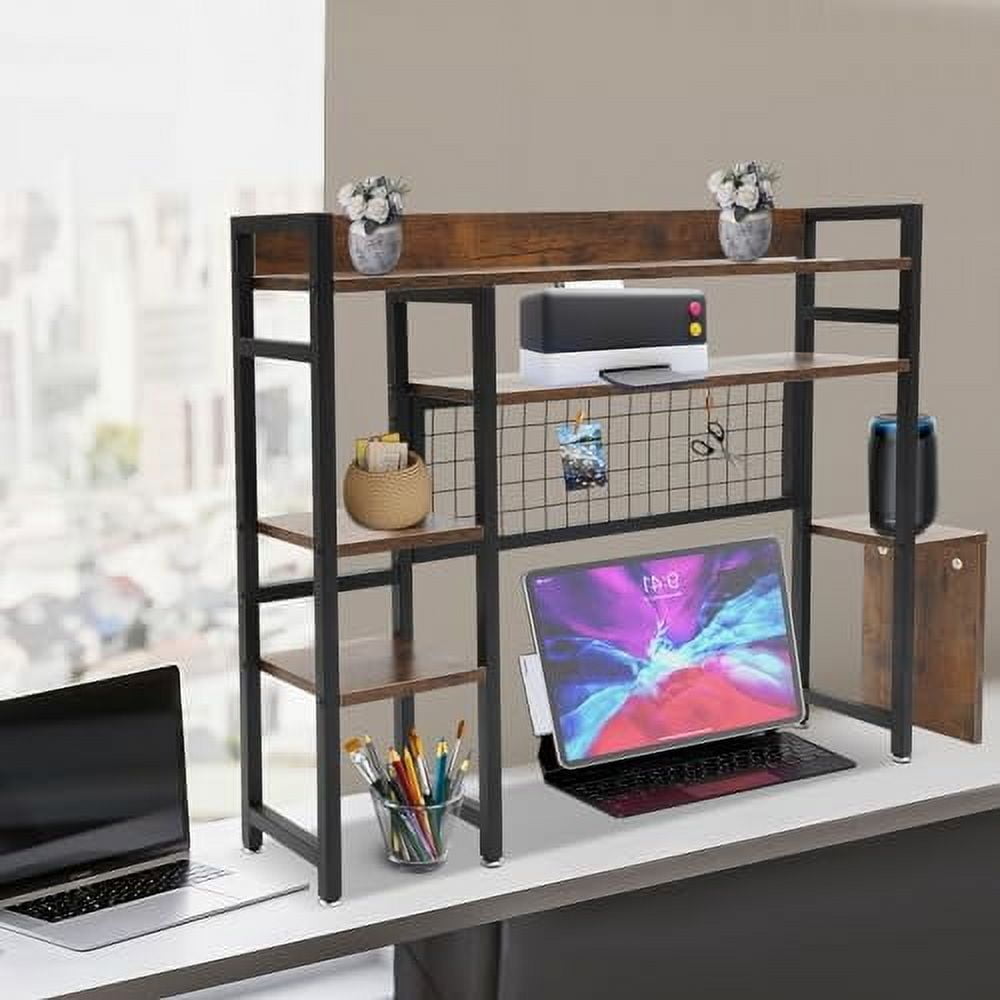 Desktop Bookshelf Computer Desktop Bookshelf 2 Tier Countertop Hutch ...