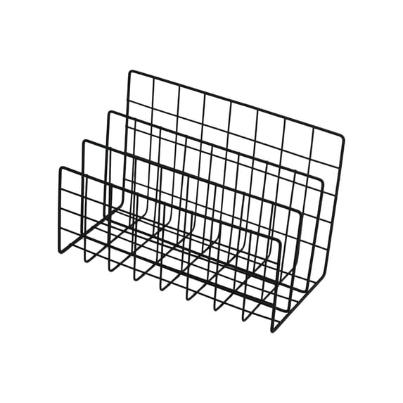 Desktop Bookshelf Iron Metal 3 Compartment Book Stand File Organizer, 6 ...