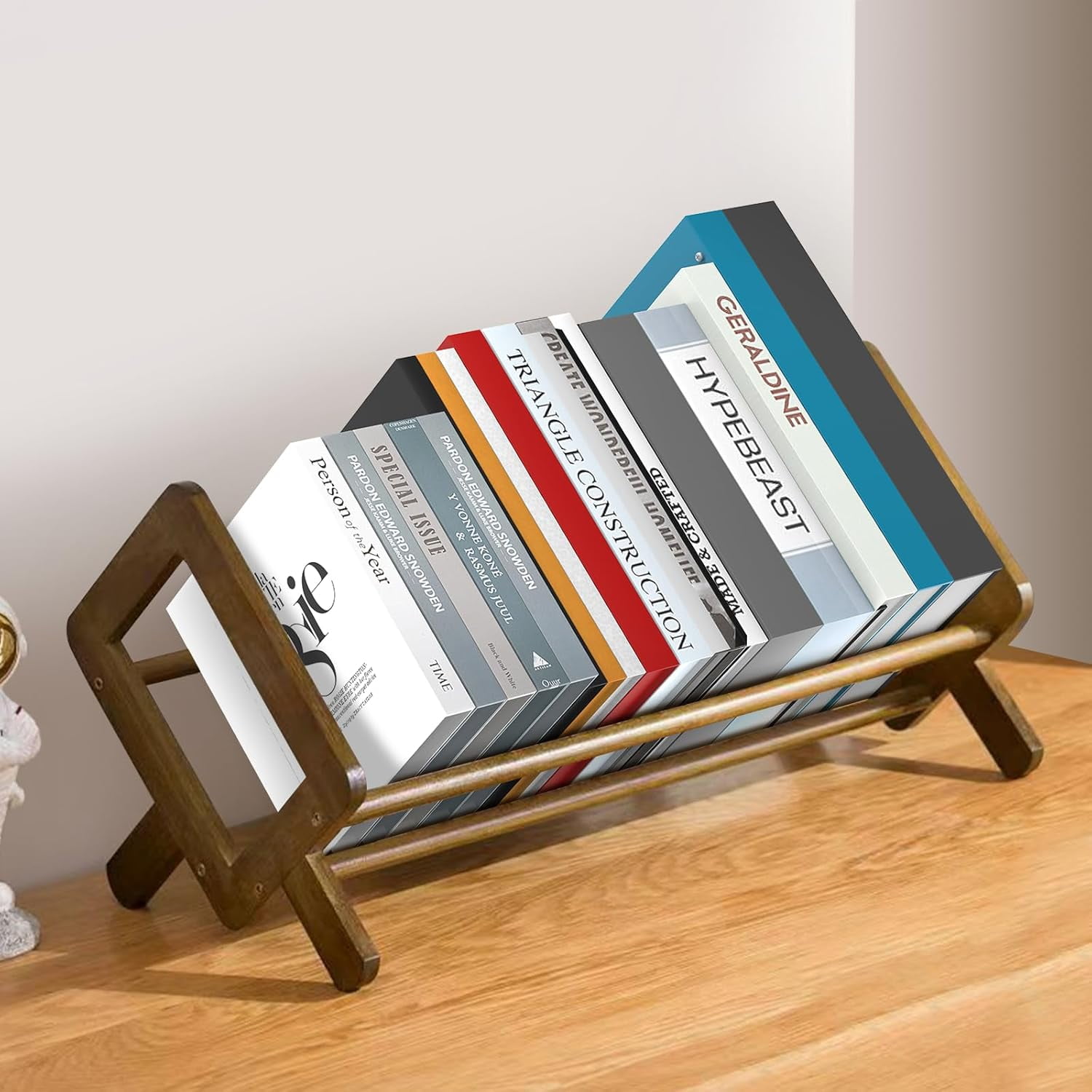 Desktop Bookshelf Mini Desk Bookshelf Book Organizer Bamboo Small ...