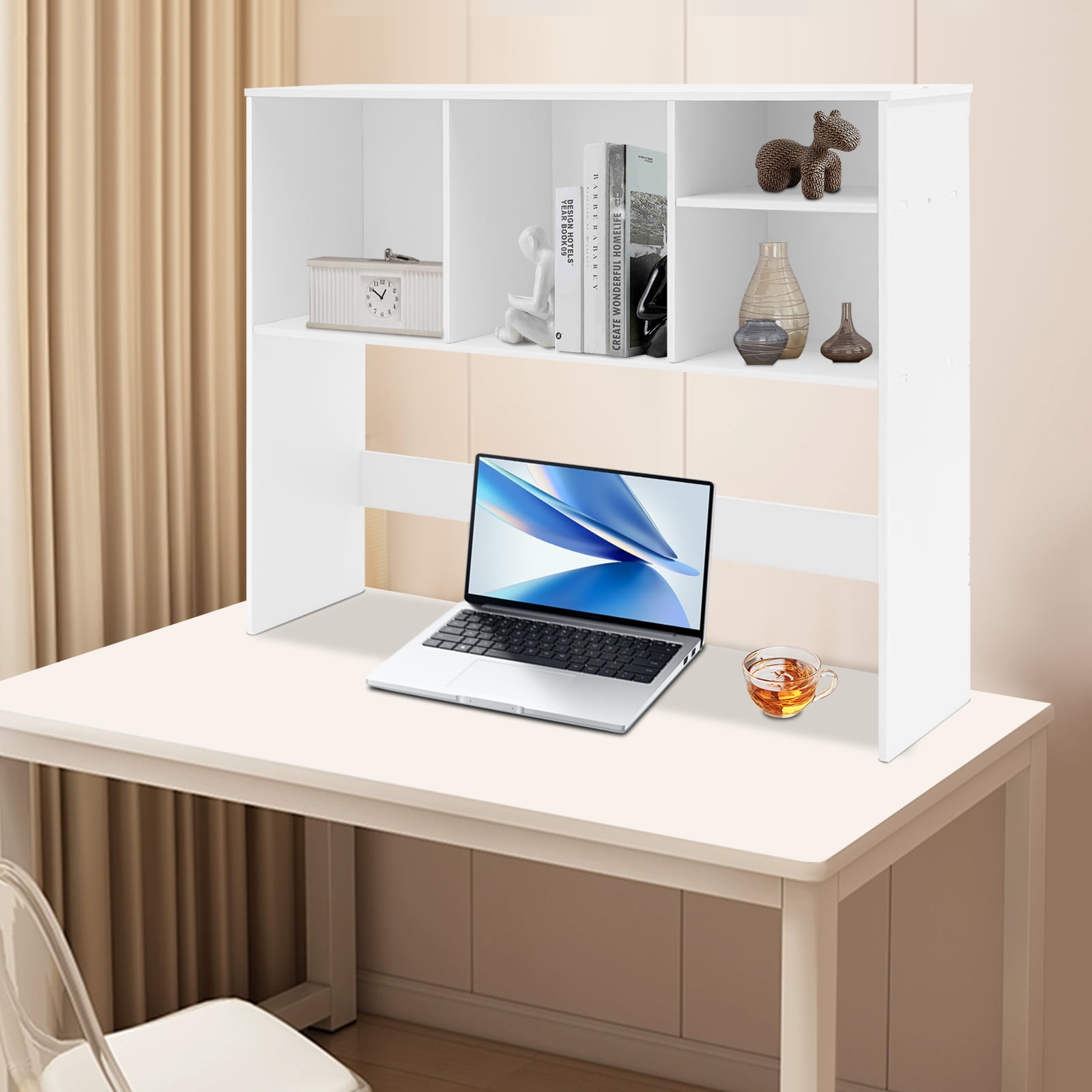 Desktop Bookshelf Organizer, Office Table Standing Bookshelf Holder ...