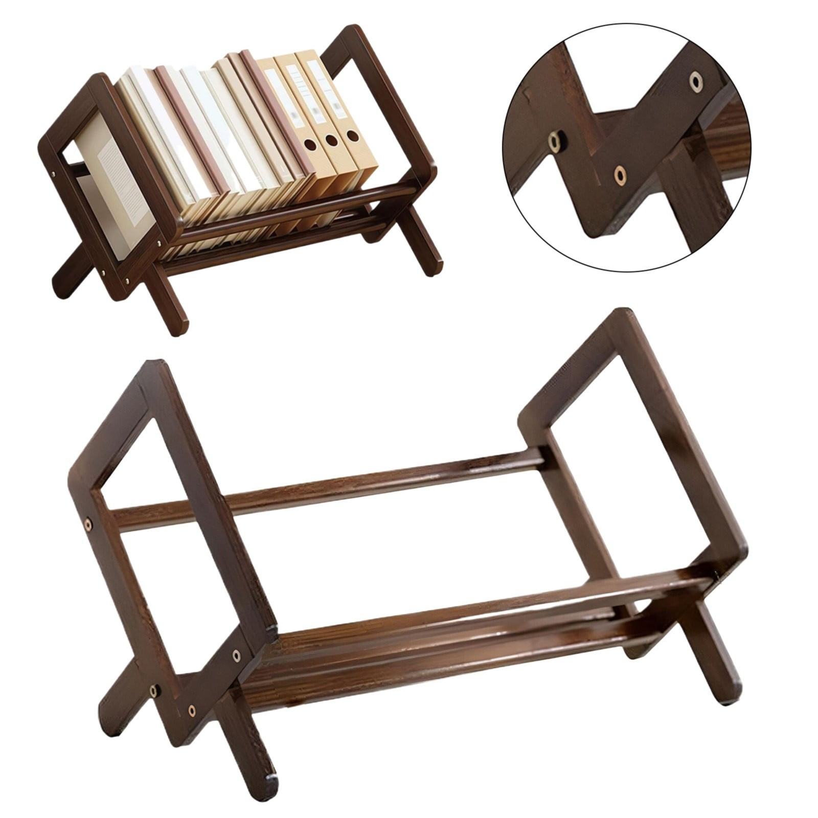 Desktop Bookshelf Retro Desk Bookshelf Organizer Stable Bookshelves ...