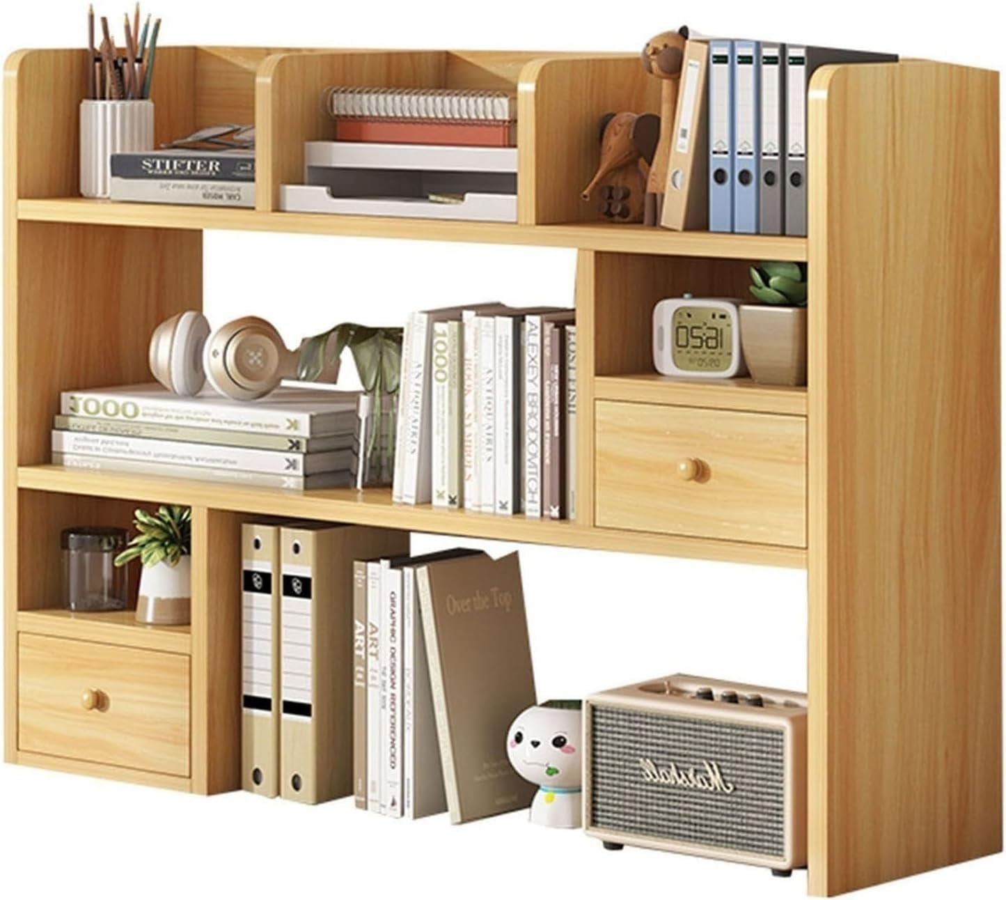 Desktop Bookshelf Storage Organizer - Desk Organizer Shelf, Desktop ...