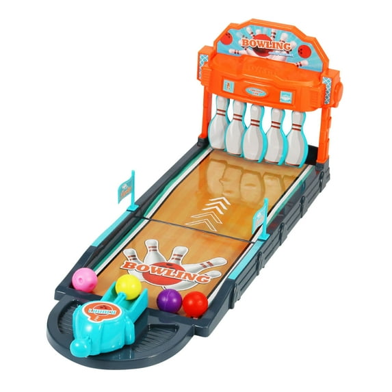Desktop Bowling Game Set With Catapult Launcher For Children'S Indoor ...