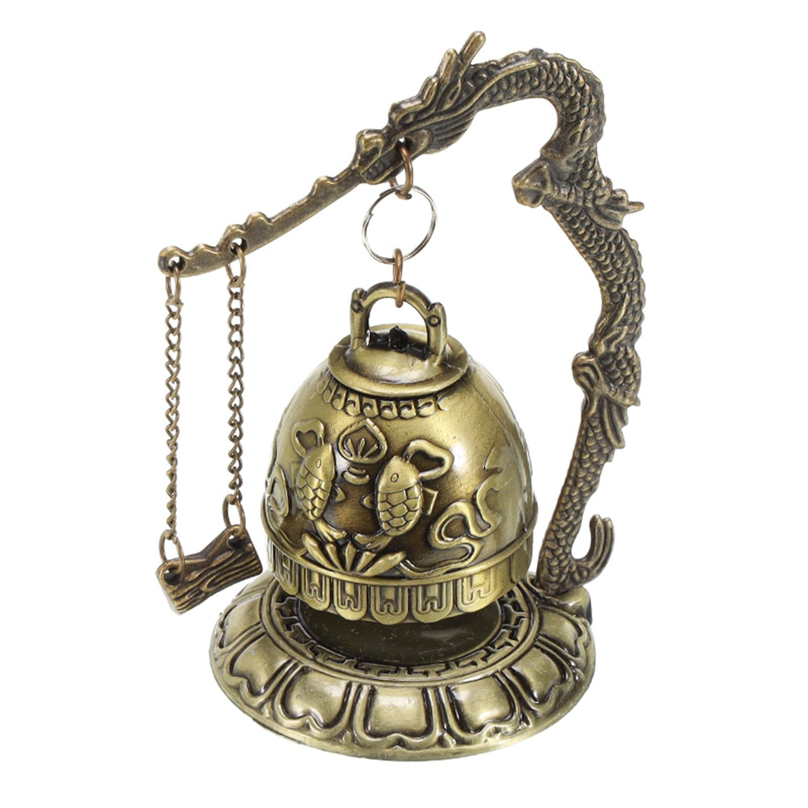 Desktop Buddhist Vintage Dragon Fengshui Bell Good Luck Bless Tibet for ...