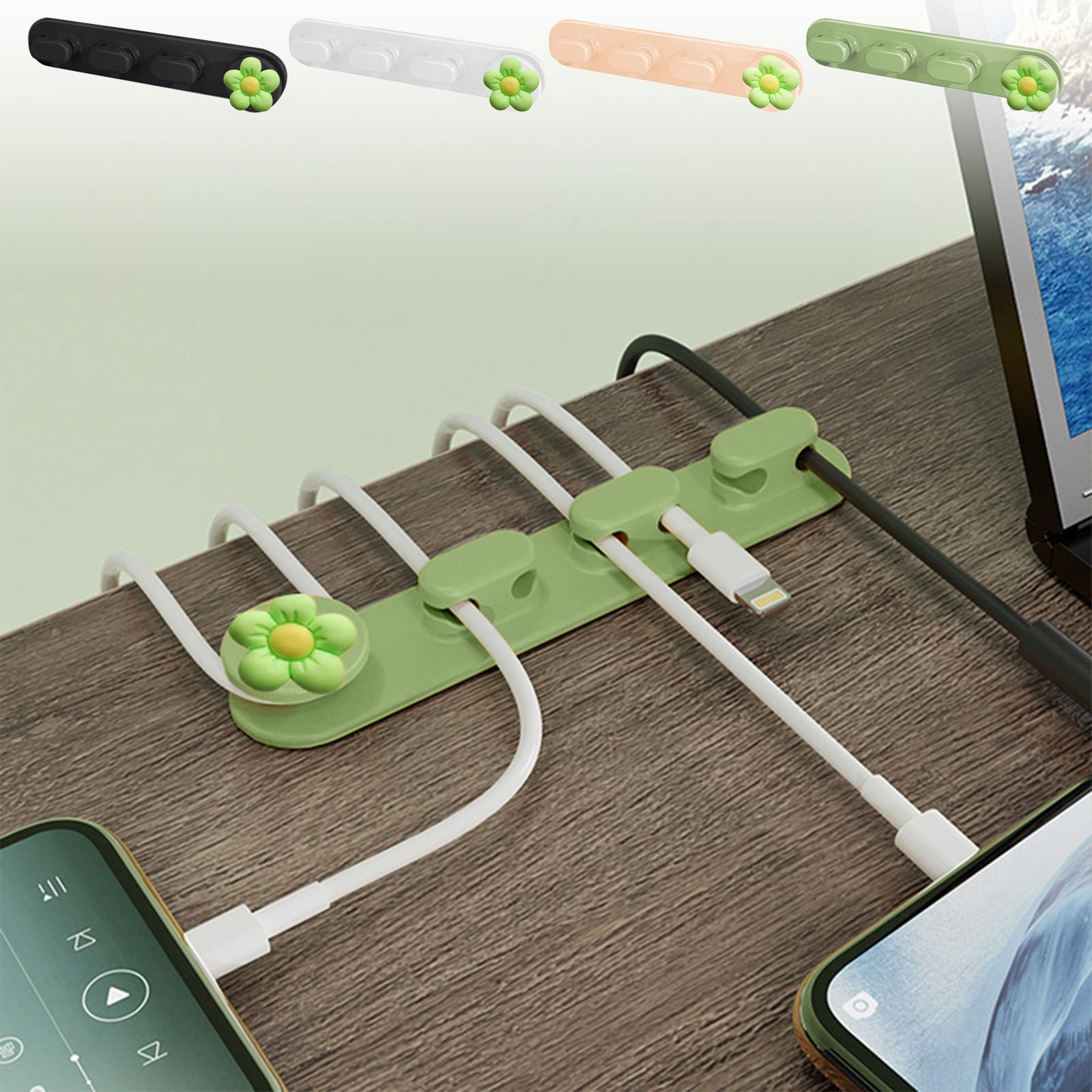 Desktop Cable Organizer, Cable Management Hub, Durable Rubber Clamp ...