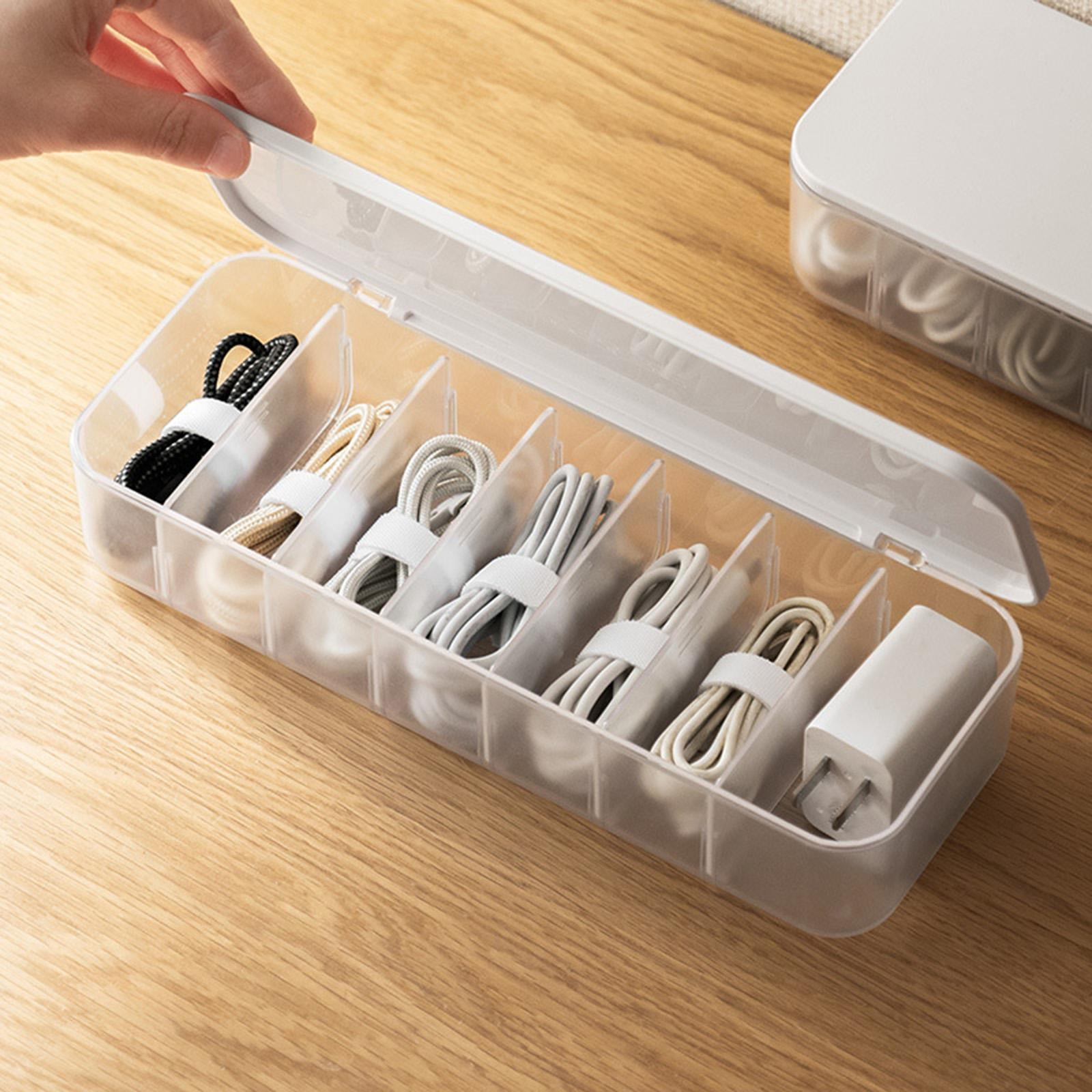 Desktop Cable Organizer, Data Cord Organizer, Portable 7 Compartments ...