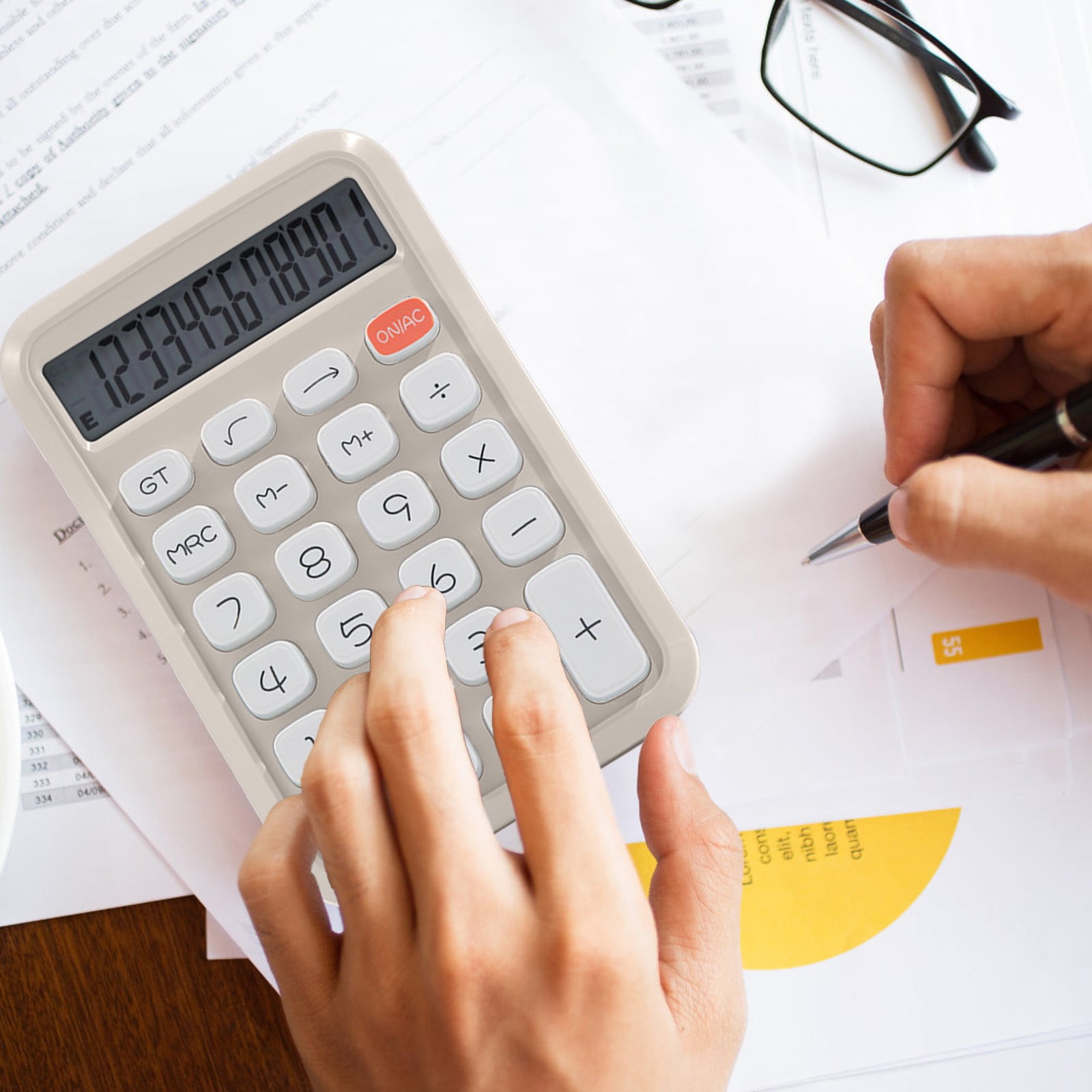 Desktop Calculator 12 Digit LCD Display | Portable Retro Style ...