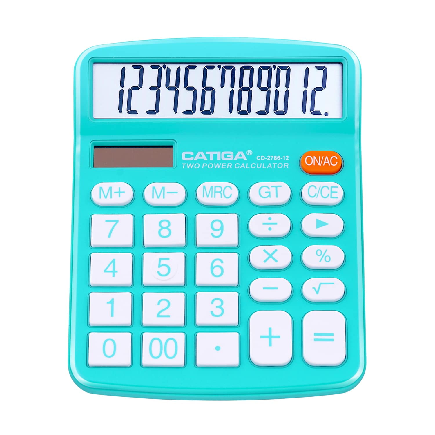 Catiga Desktop Calculator 12 Digit With Large Lcd Display And Sensitive Button Solar And