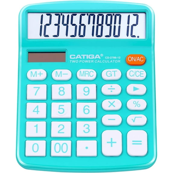 Desktop Calculator 12 Digit with Large LCD Display and Sensitive Button ...