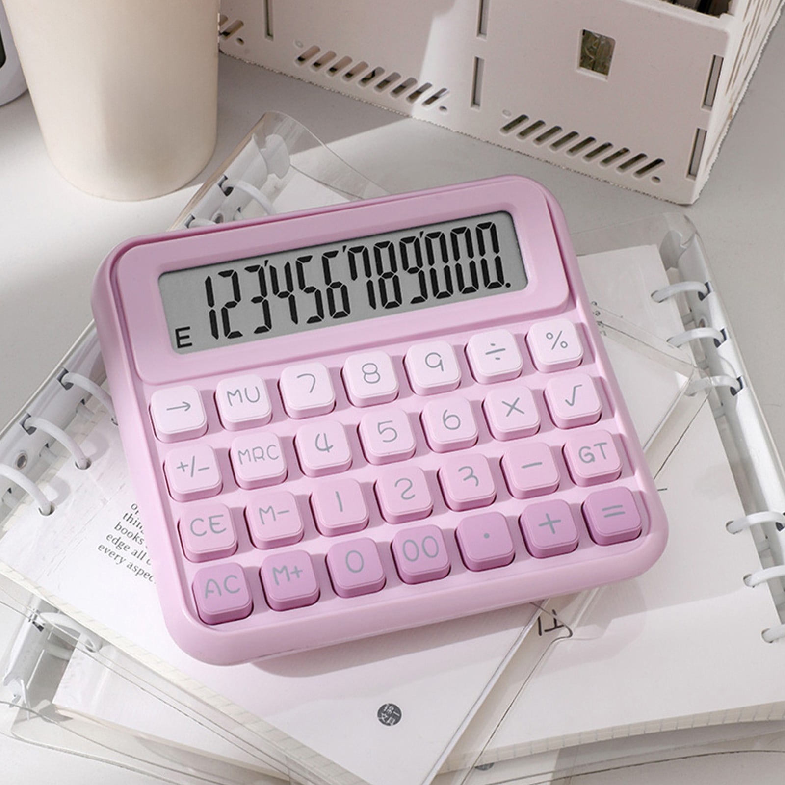 Desktop Calculator with Large LCD Display, 12-Digit Keyboard, Dual Tilt ...