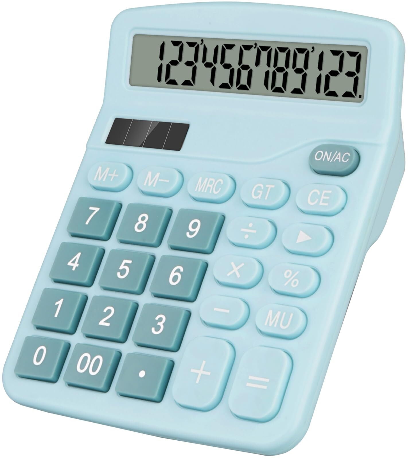 Desktop Calculator, Light Blue Calculator Big Buttons, 12-Digits Large ...