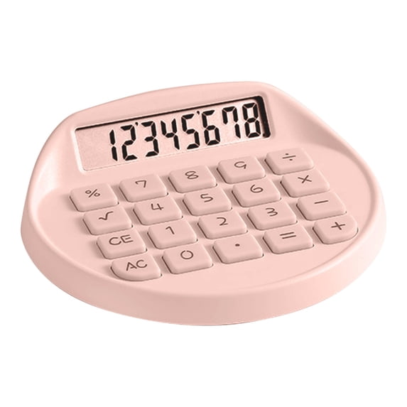 Desktop Calculator with Big Buttons, Cute Round Shape Design Large ...