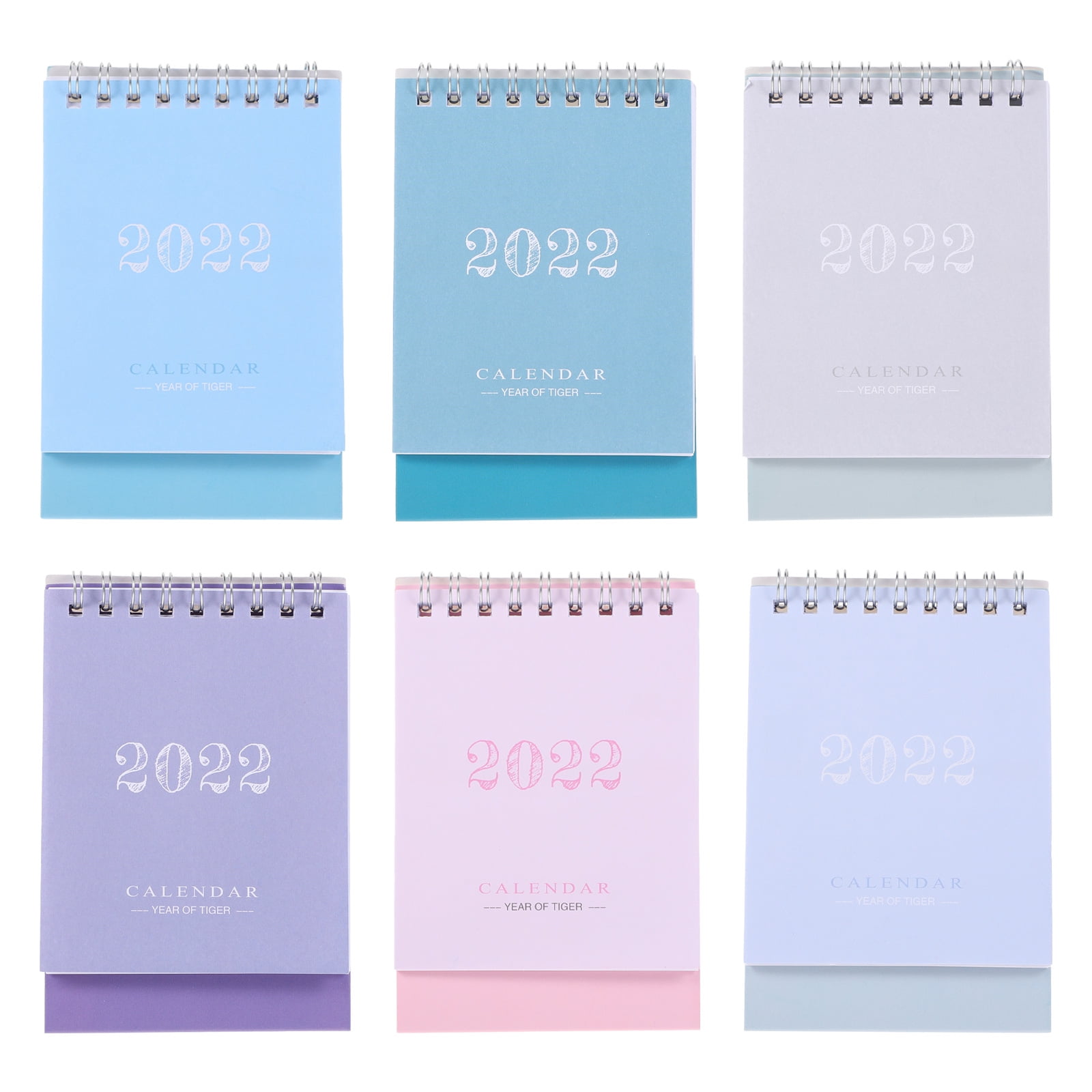 Desktop Calendar, 6Pcs Paper Calendars Creative 2022 Calendars Desktop ...
