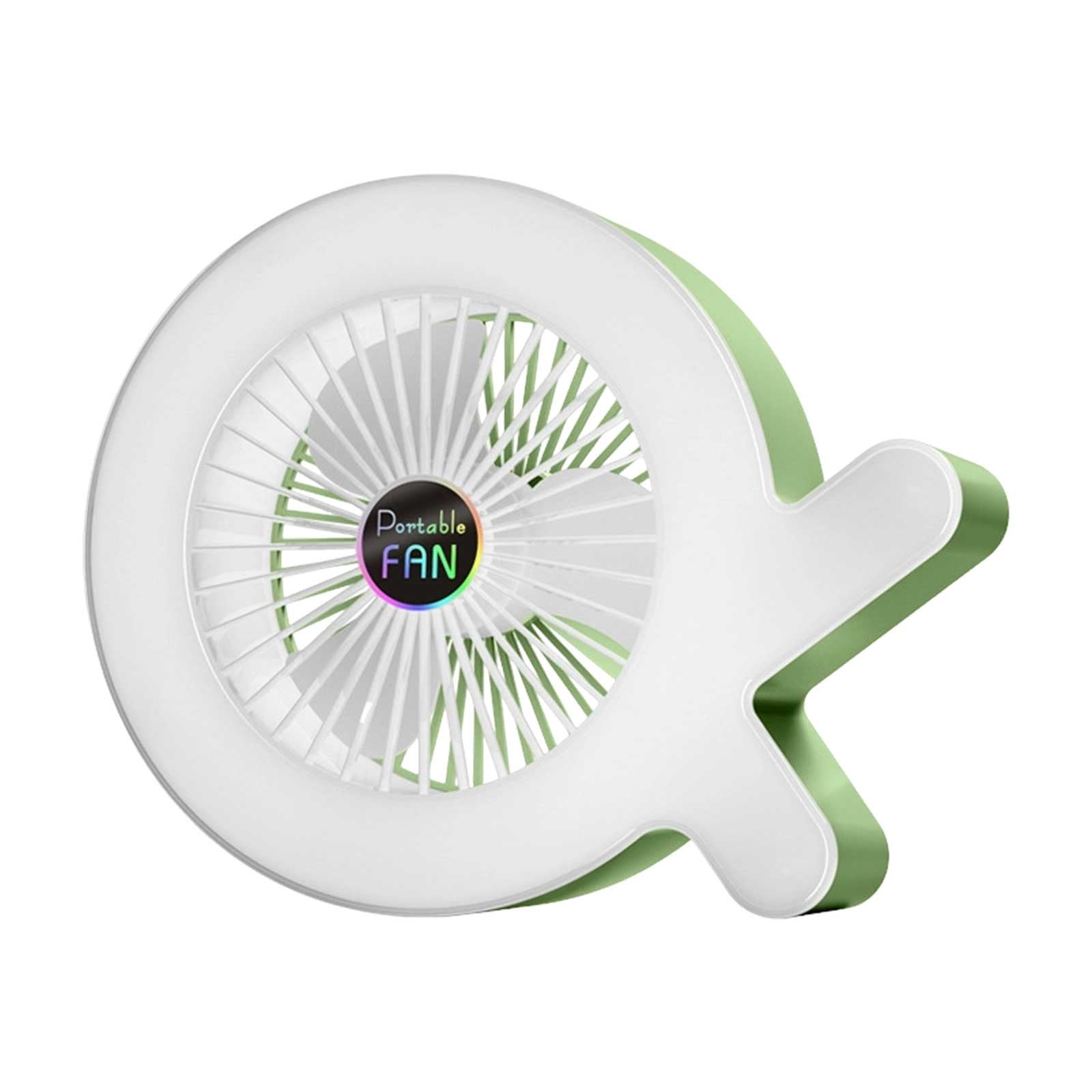 Desktop Charging USB Fan With Colorful Marquee Light Circulating Fan ...