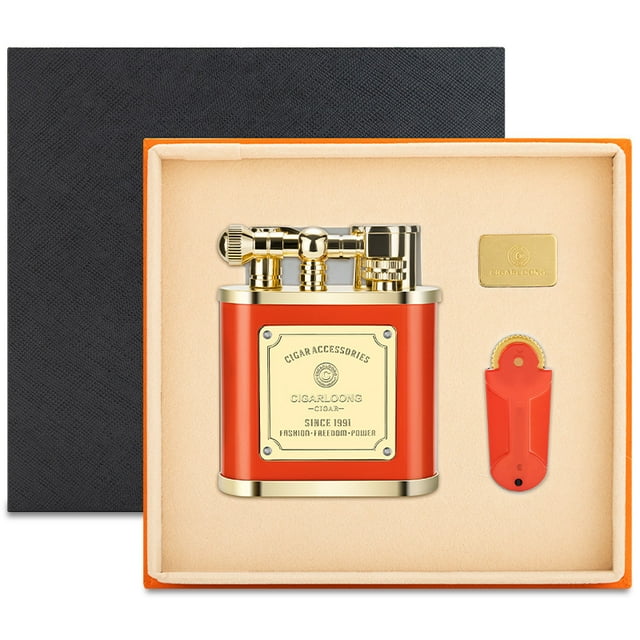Desktop Cigar Lighter With Windproof Direct Thrust And Ignition Stone ...