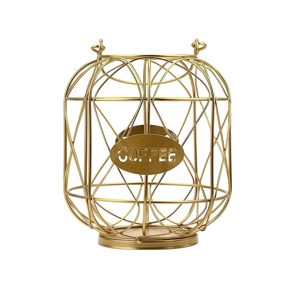 Desktop Coffee Capsules Organizer Iron Storage Basket Coffee Pods ...