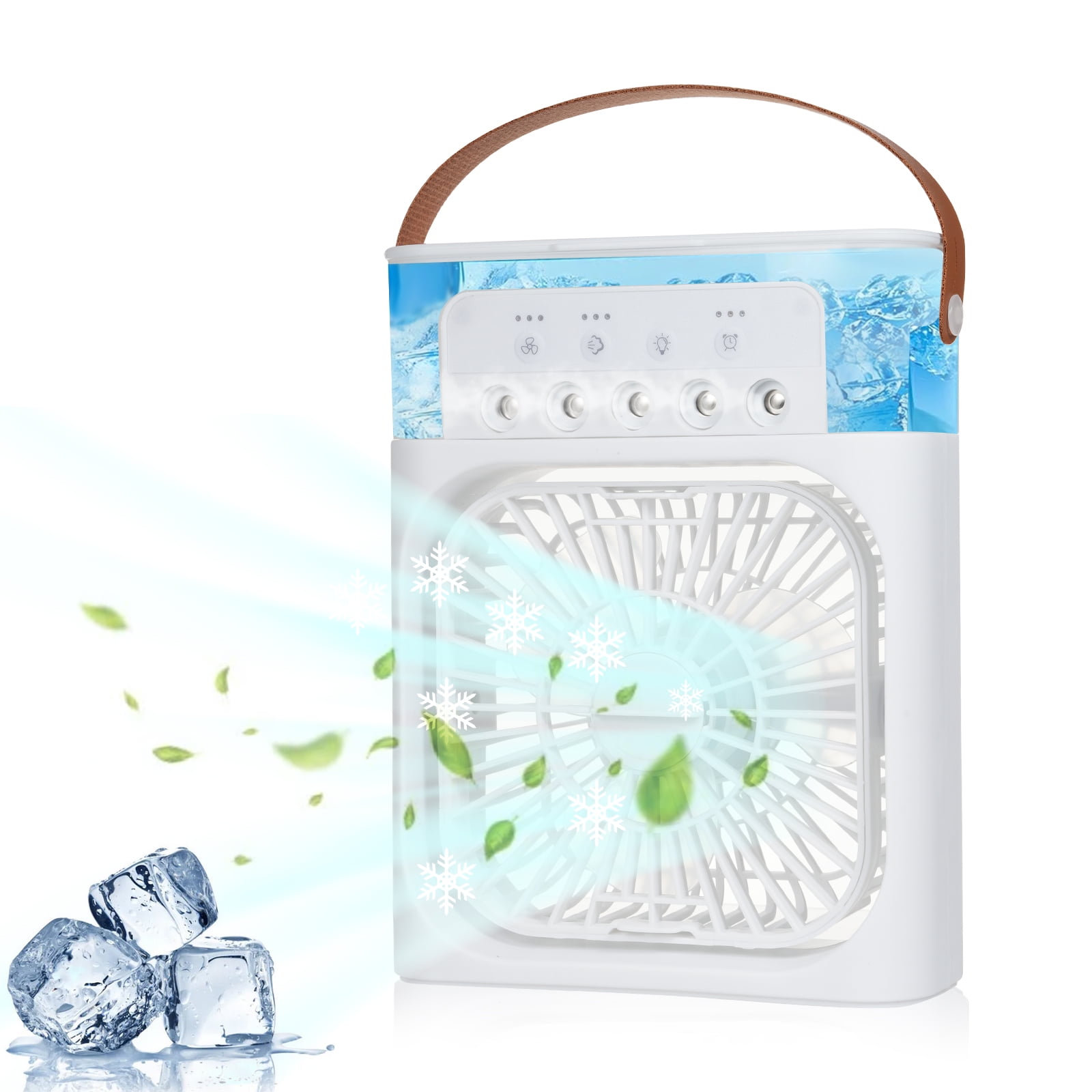 Desktop Cold Air Fan Humidifier Mini Air Cooler Mist Sprayer 3 ...