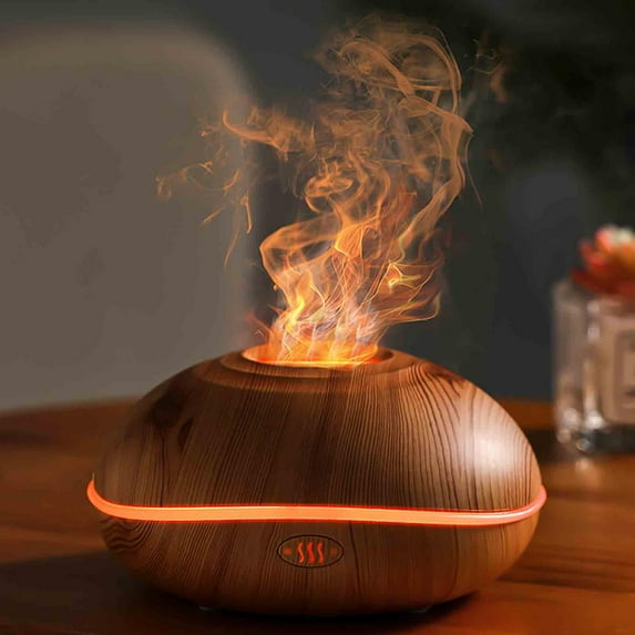 Desktop Colorful Humidifier with Flame Effect - USB-Powered Home ...