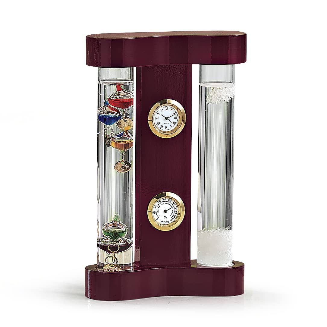 Desktop Combo Weather Station | Galileo Thermometer | Precision Quartz ...