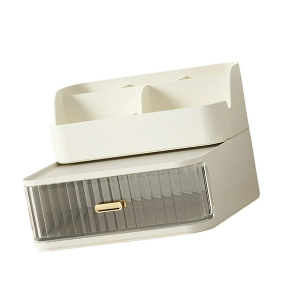 Desktop Cosmetics Organiser with Clear Drawer Space Saving Stackable ...