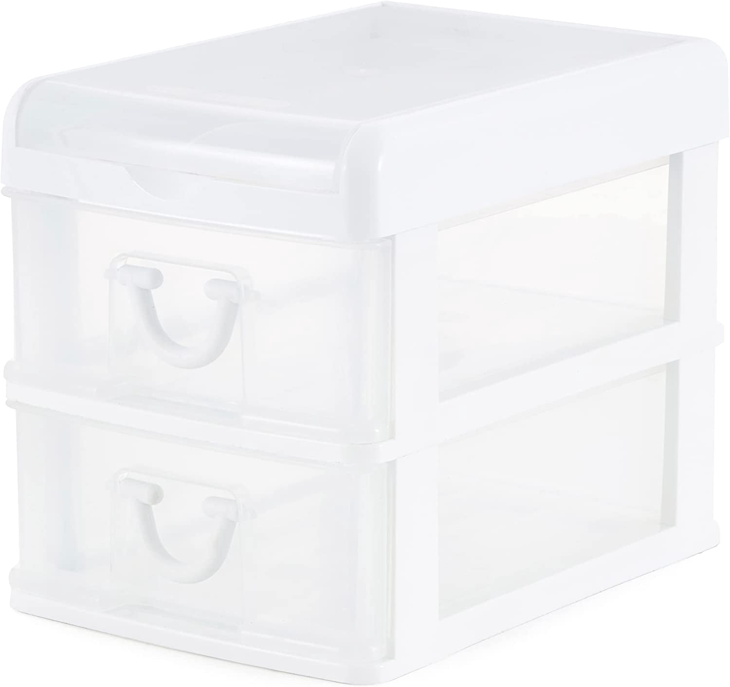 Desktop Countertop Organizer Drawer Set, White/Clear - Walmart.com