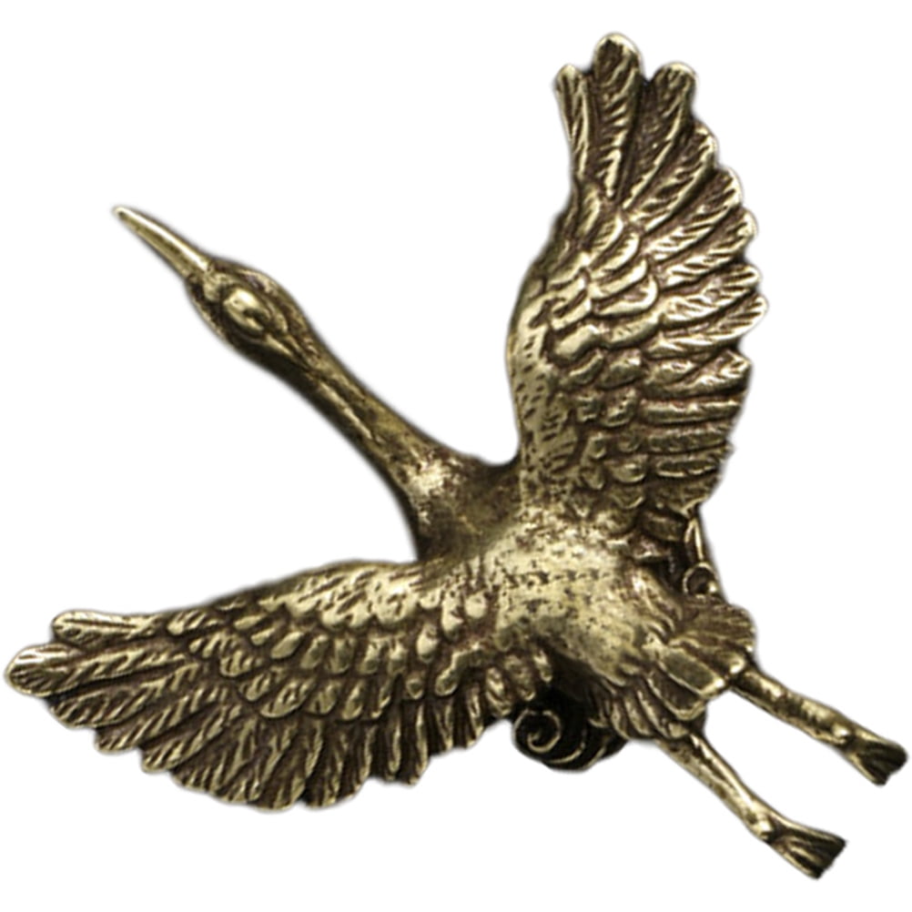Desktop Crane Ornament Metal Crane Figurine Vintage Crane Decor ...