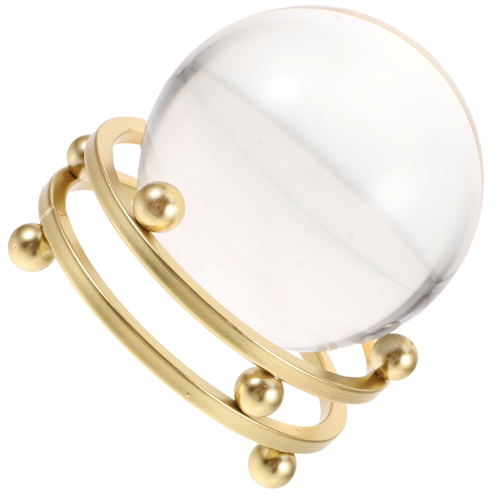 Desktop Crystal Sphere Ornament Desktop Crystal Ball With Iron Stand ...