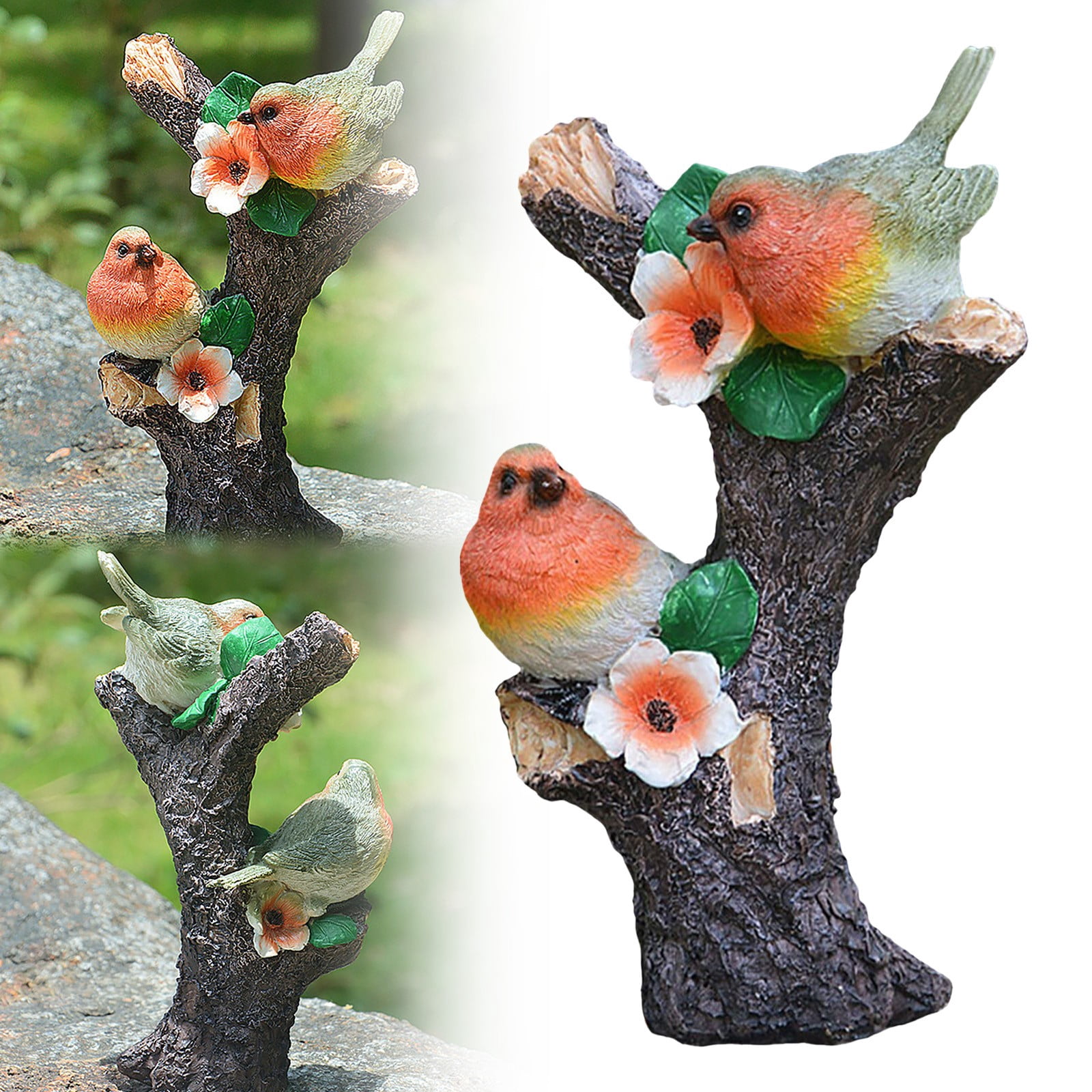 Desktop Decor,Bird Statue，Garden Bird Statue High Simulation Resin Bird ...