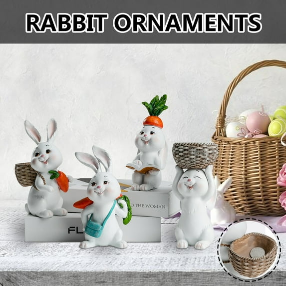 Desktop Decor,Children's Ornaments Bunny Easter Cute Room Eggs Desktop ...