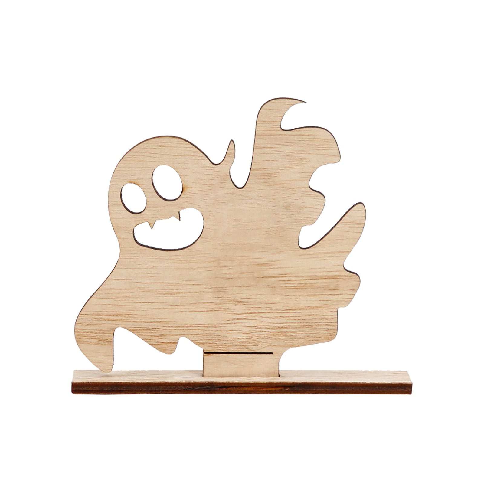 Desktop Decor Halloween Wooden Decorations Set With Candle Lights Witch ...
