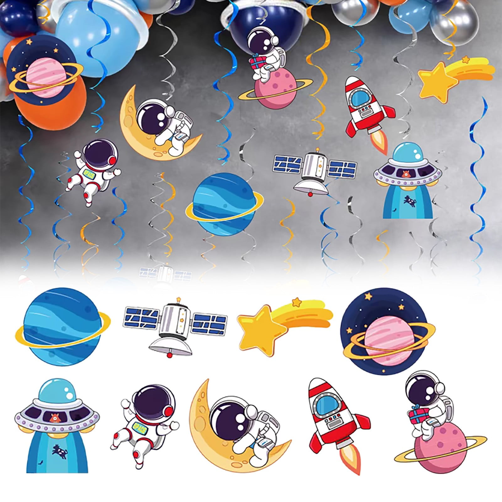 Desktop Decor,Outer Space Party Decoration Set Space Birthday Party ...